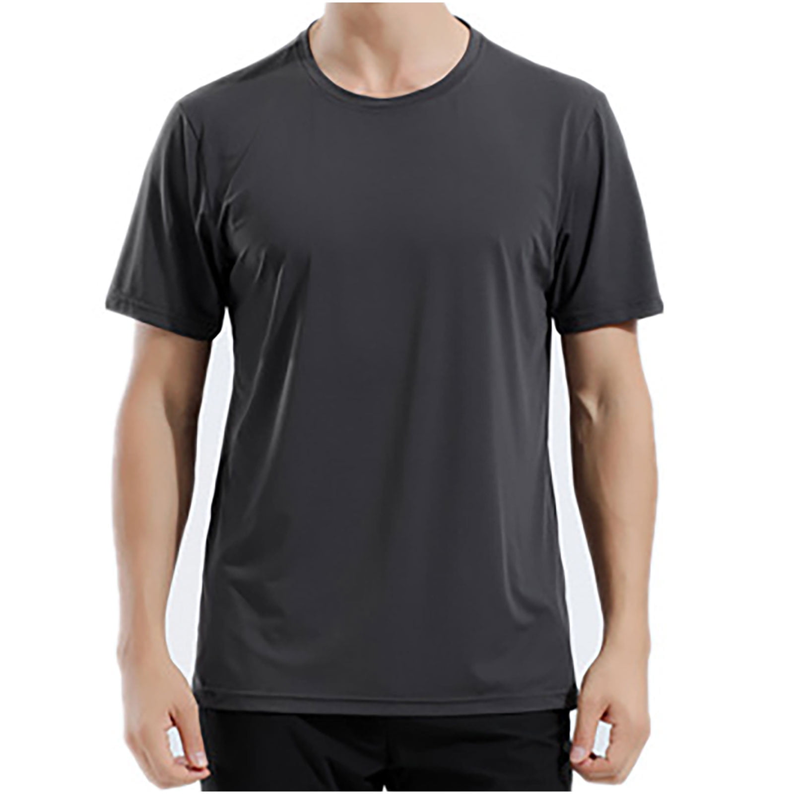 VSSSJ Men's Summer Shirt Loose Short Sleeve Moisture Wicking Quick Dry ...