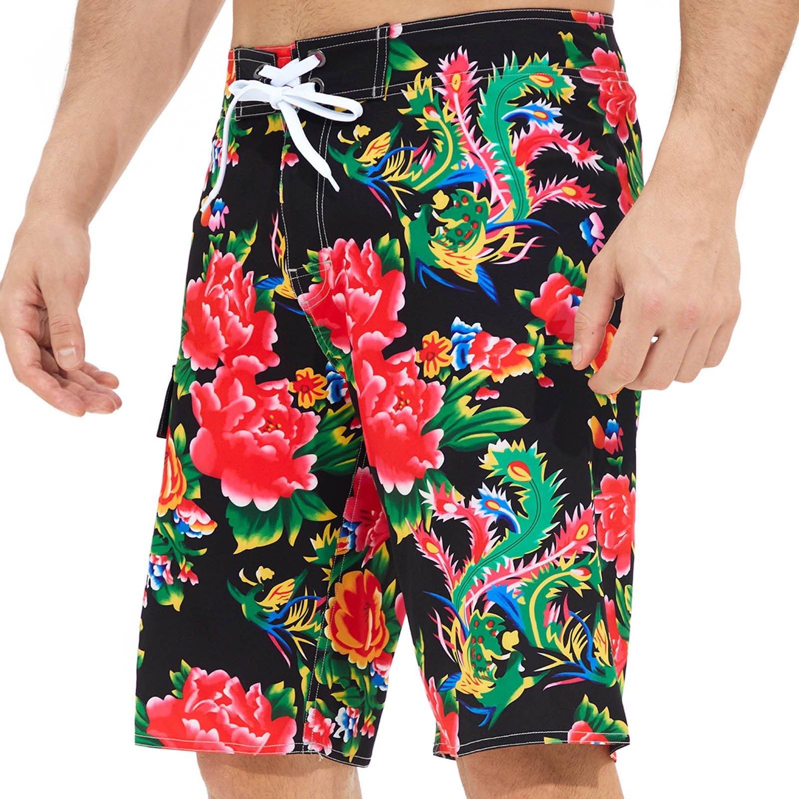 Vsssj Mens Big And Tall Swim Trunks Drawstring Waist Loose Surf Board
