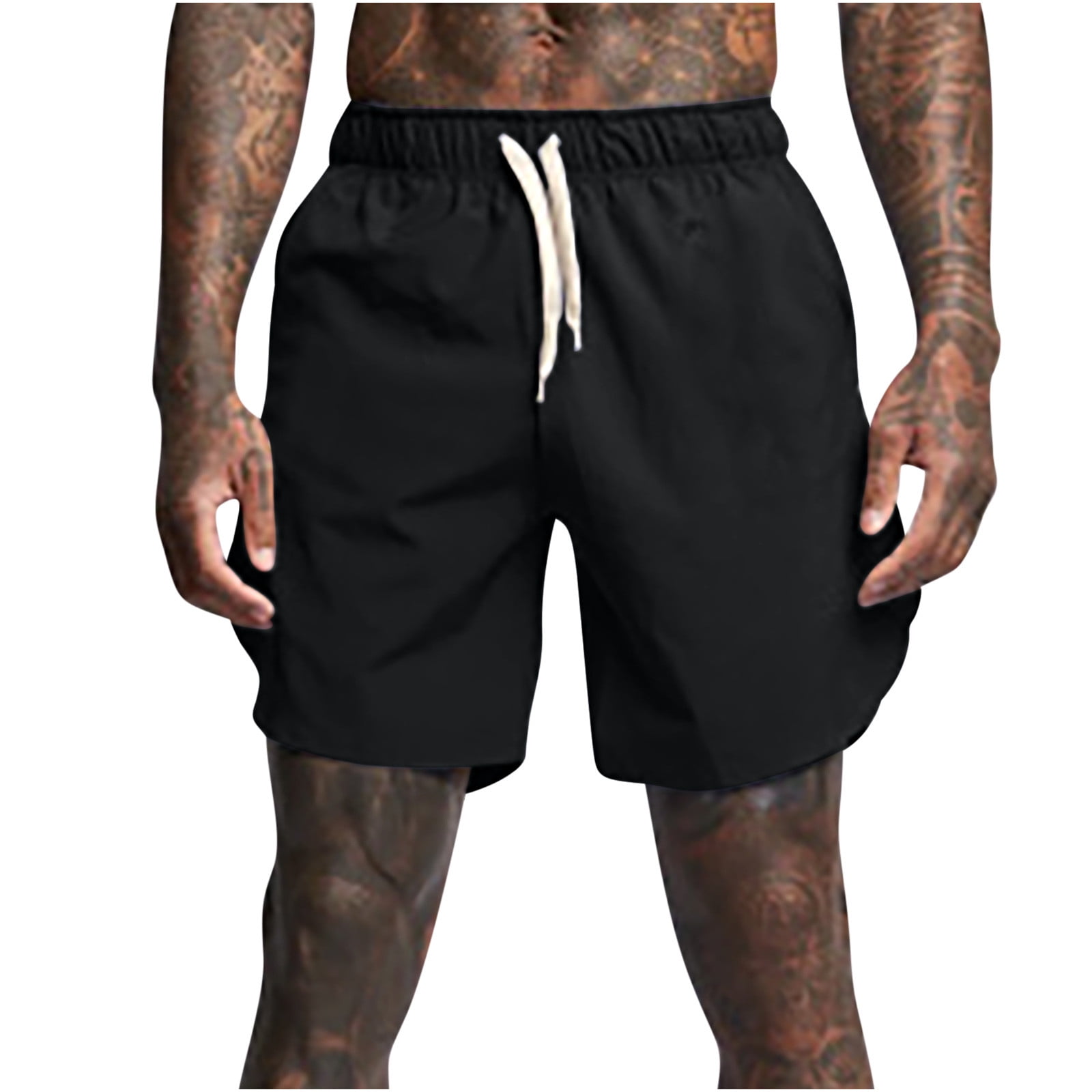 VSSSJ Mens Casual Shorts Classic Fit Drawstring Elastic Waist Comfy ...