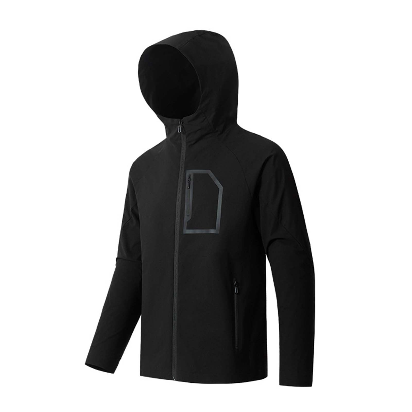 VSSSJ Softshell Jackets for Men Full Zipper Hooded Long Sleeve ...