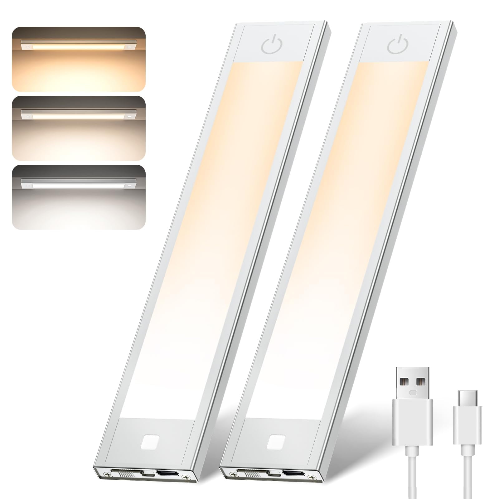 VST 72 LEDs Motion Sensor Lights Indoor 3 Color Temps, Dimmable Under ...