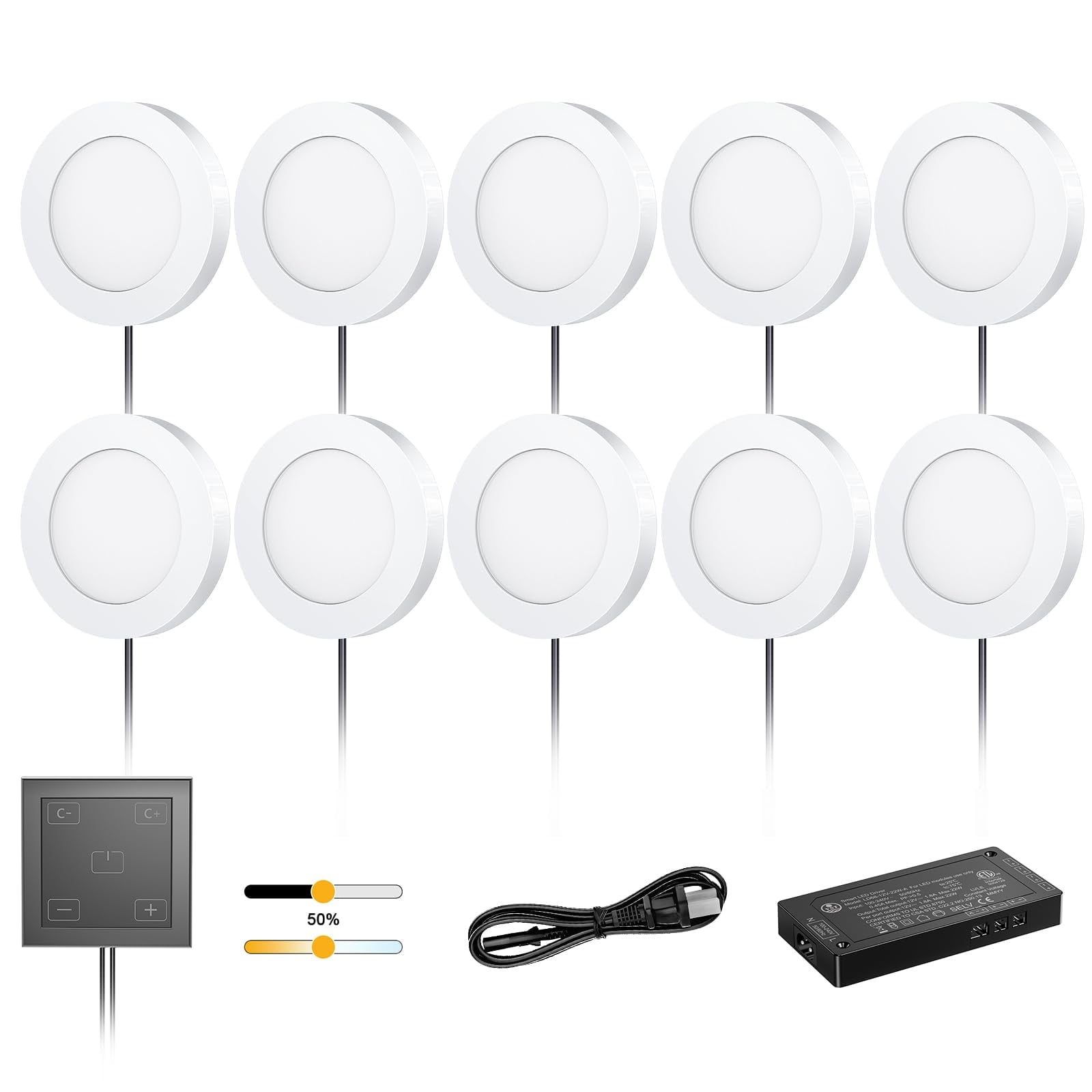 VST Under Cabinet Lights CCT 3000K-6000K, Puck Lights Color Temperature ...