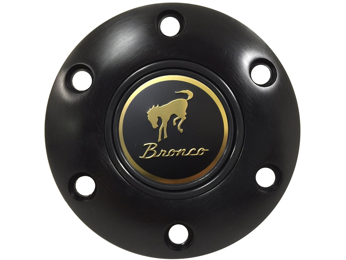 VSW 6-Bolt Black Horn Button, Ford Bronco Foil Emblem STE1049BLK ...