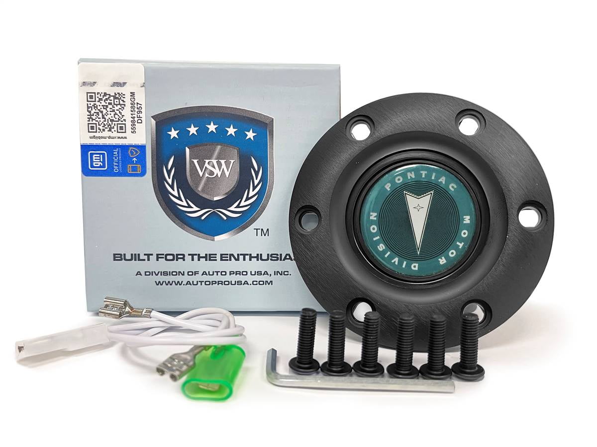 VSW 6-Bolt Black Horn Button, Pontiac Motor Division Emblem STE1020BLK ...