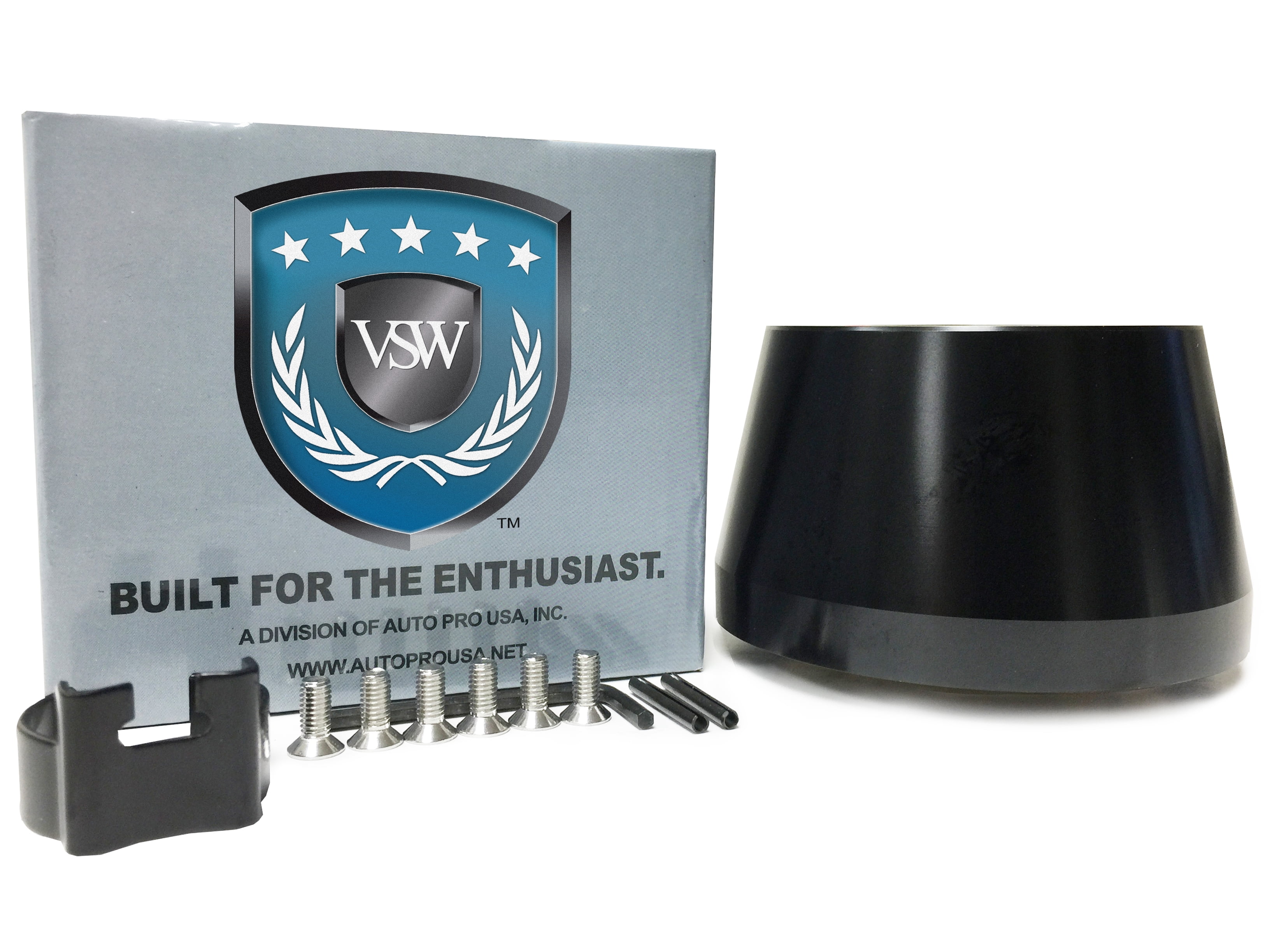 VSW 6-Bolt Black Steering Wheel Hub Adapter Compatible with 1968-91 ...