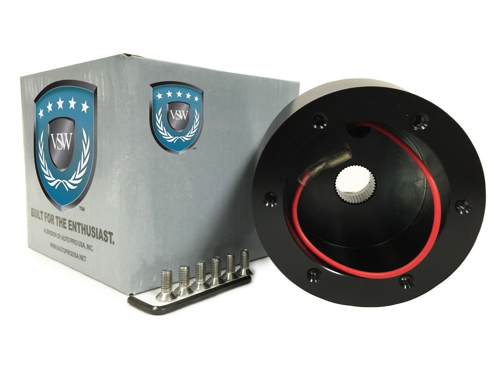 VSW 6-Bolt Black Steering Wheel Hub Adapter Compatible with 1974.5-1979 ...