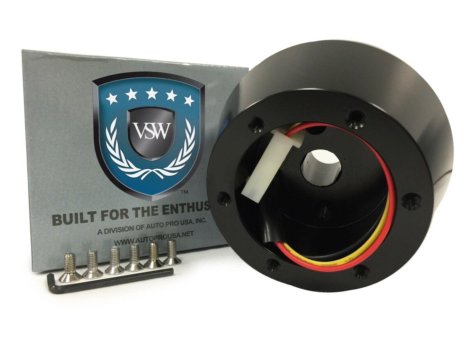 VSW 6-Bolt Black Steering Wheel Hub Adapter Compatible with 1984-2004 ...