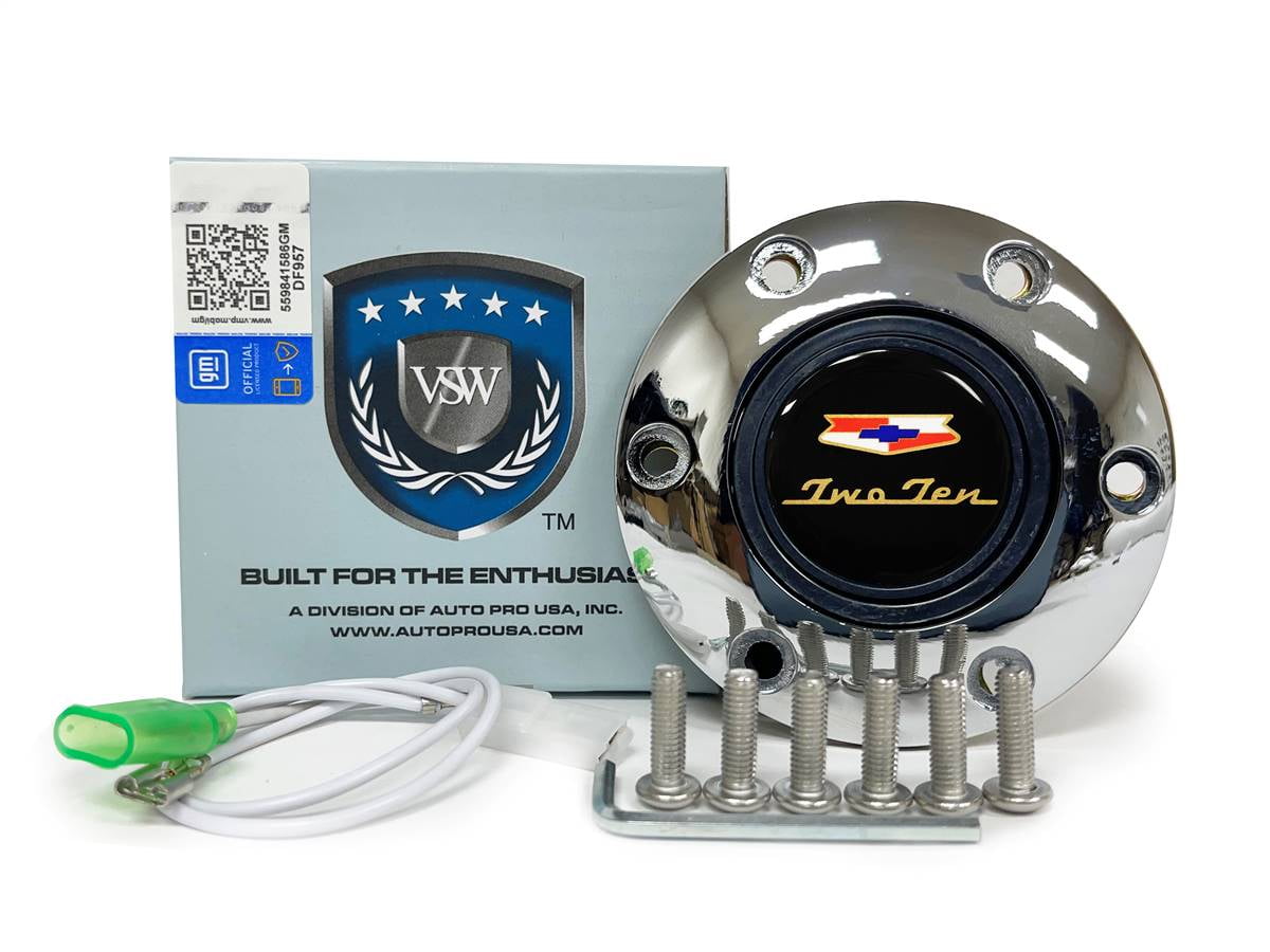 VSW 6-Bolt Chrome Horn Button with Chevrolet Two-Ten Series Emblem ...