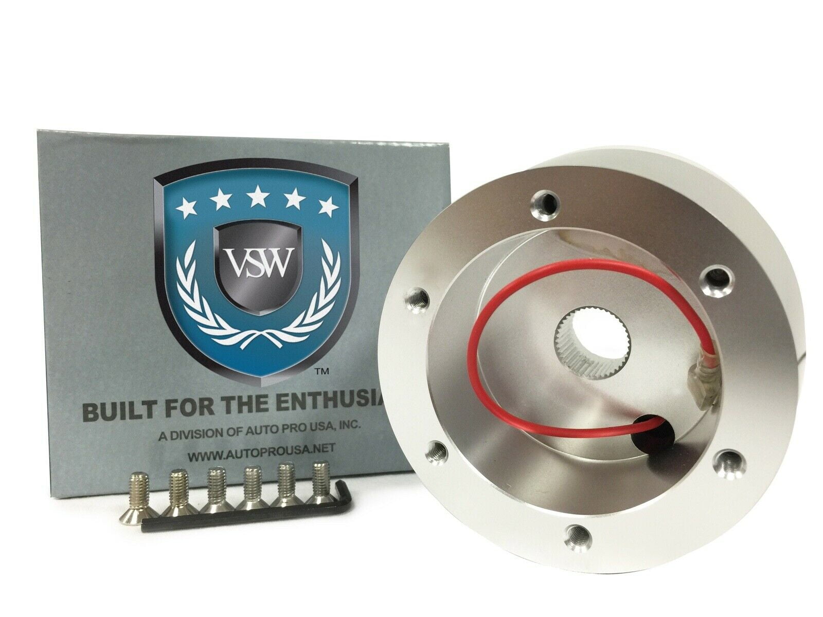 VSW 6-Bolt Silver Steering Wheel Hub Adapter Compatible with 1974.5 ...