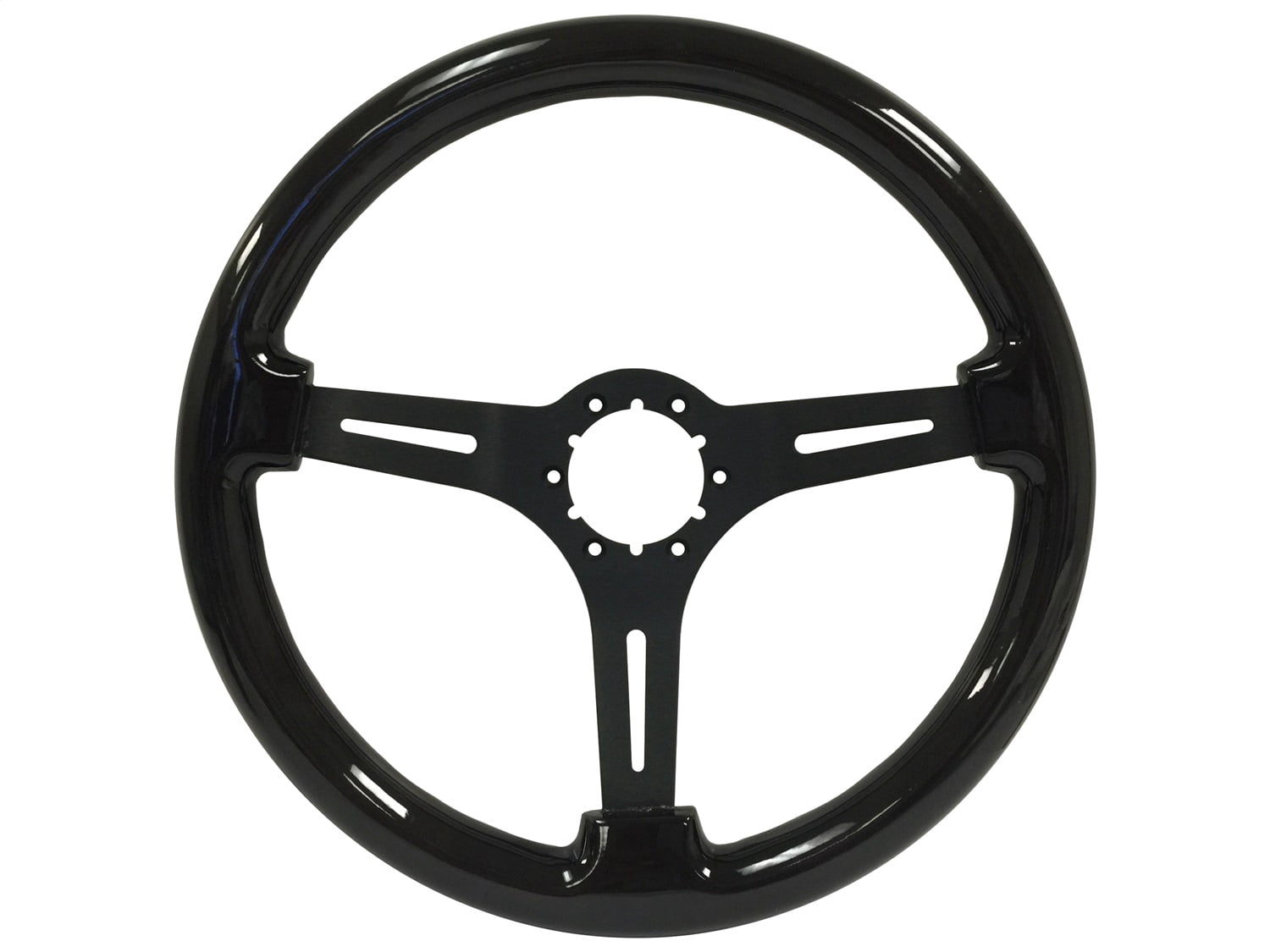 VSW Steering Wheels; S6 Sport Black Ash Finished Wood Grip with Slotted ...