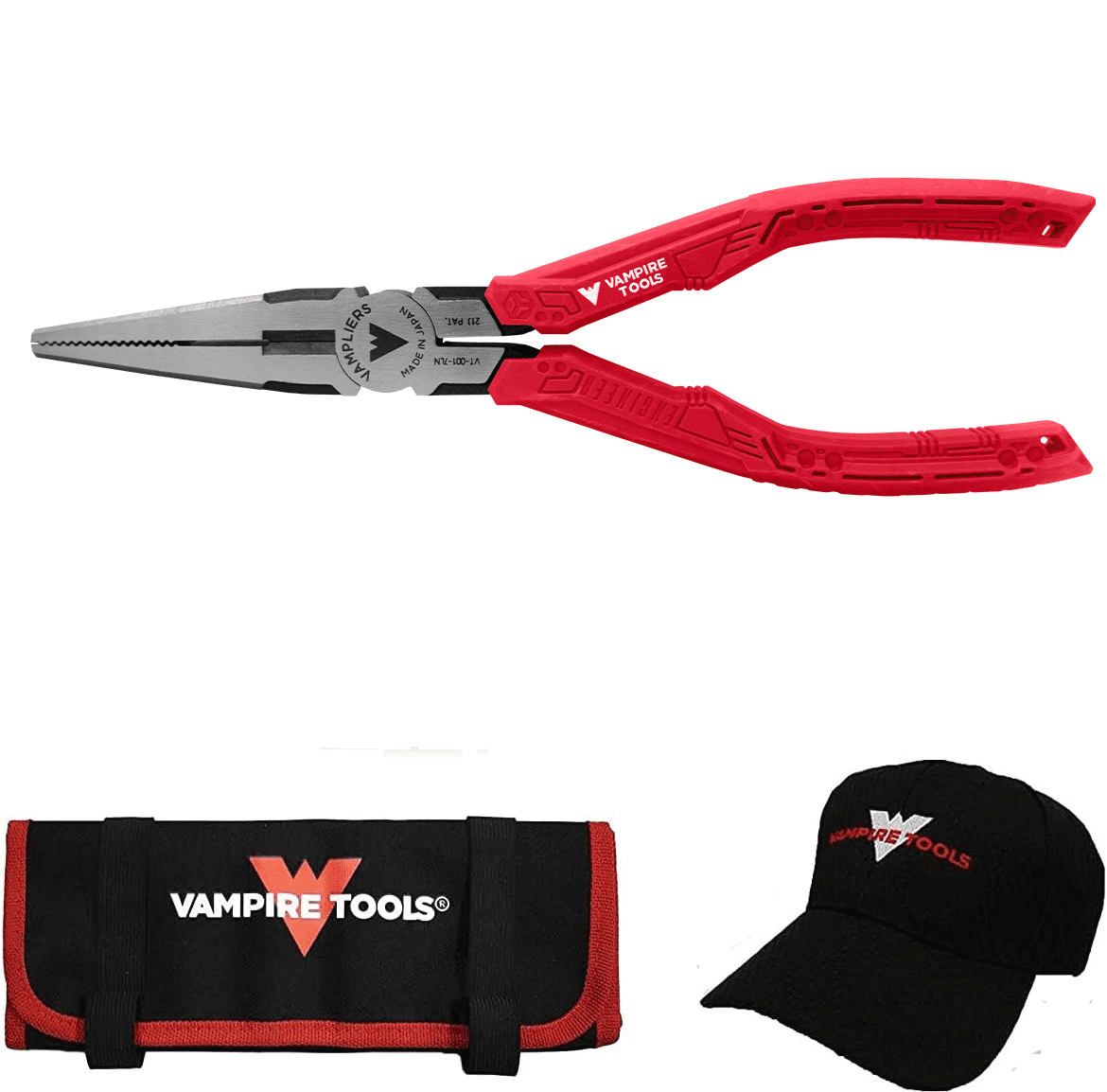 VT-001-7LNPC VamPLIERS 7.5" Long Nose Pliers, Stripped Screw Removal ...