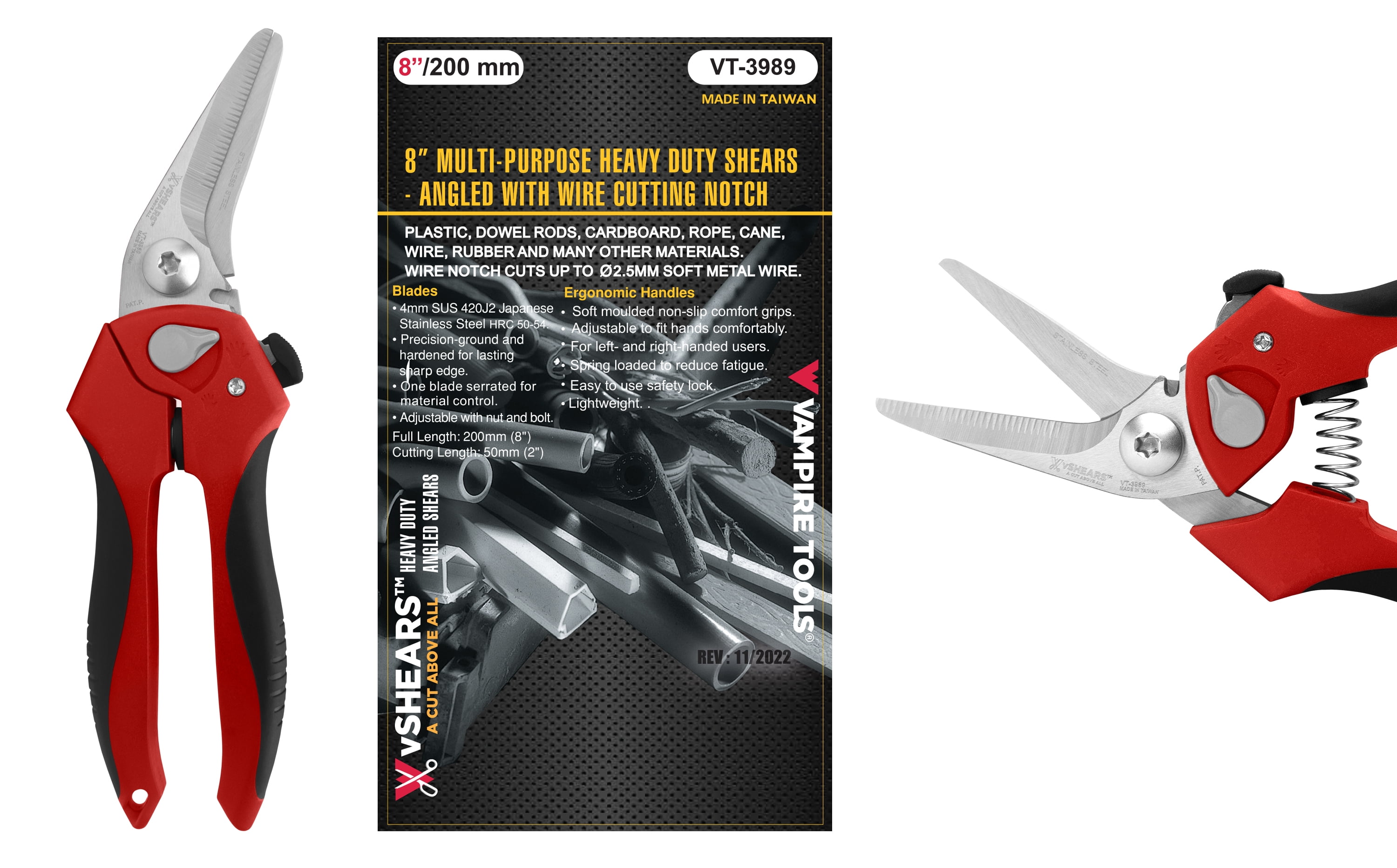 VT-3989 vSHEARS 8" Multi-Purpose Angled Shears by Vampire Tools ...