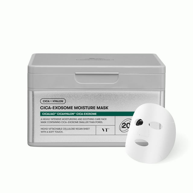 VT COSMETICS Cica-Exosome Moisture AKF18 Mask 20 Sheets, Centella ...