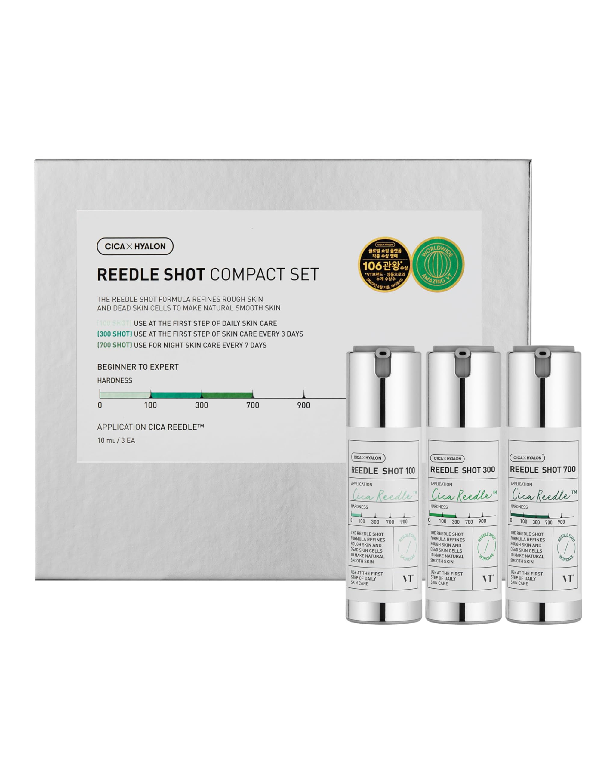 VT COSMETICS Reedle Shot Compact Set, Microneedling Serum Gift Set with ...