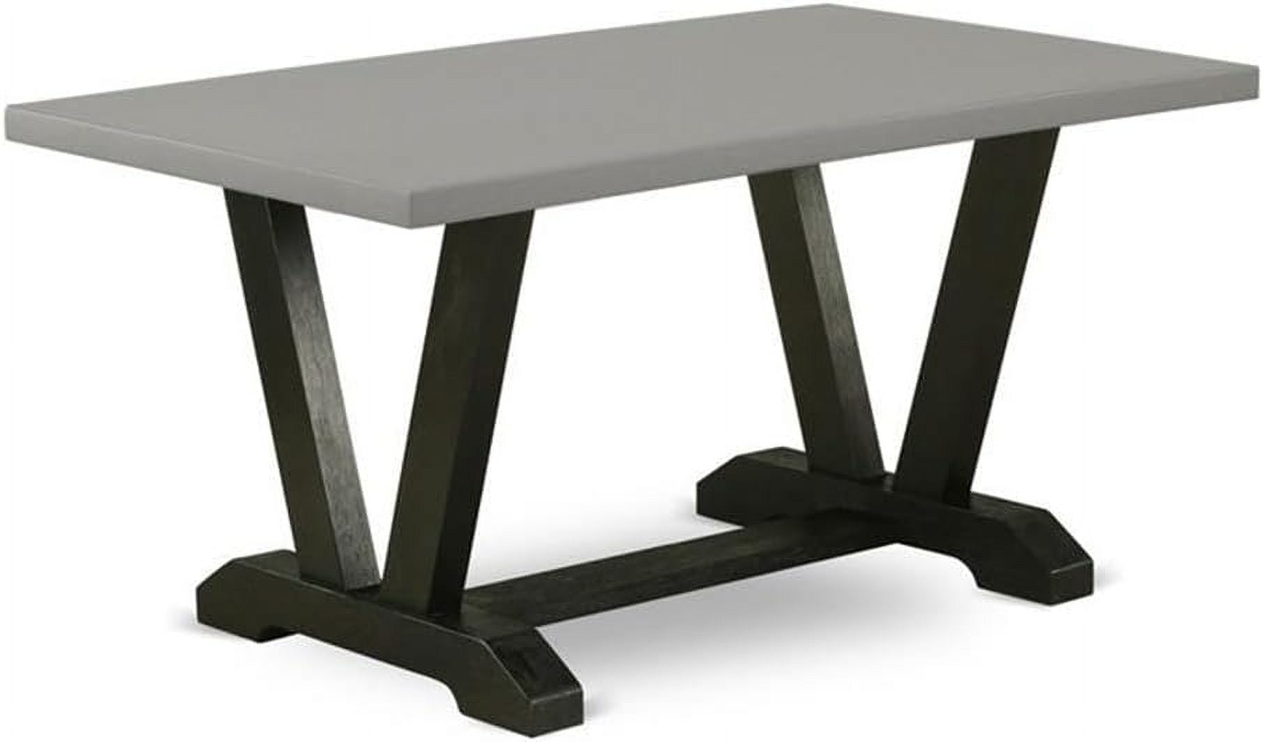 VT696 V-Style Modern Kitchen Table - a Rectangle Dining Table Top with ...