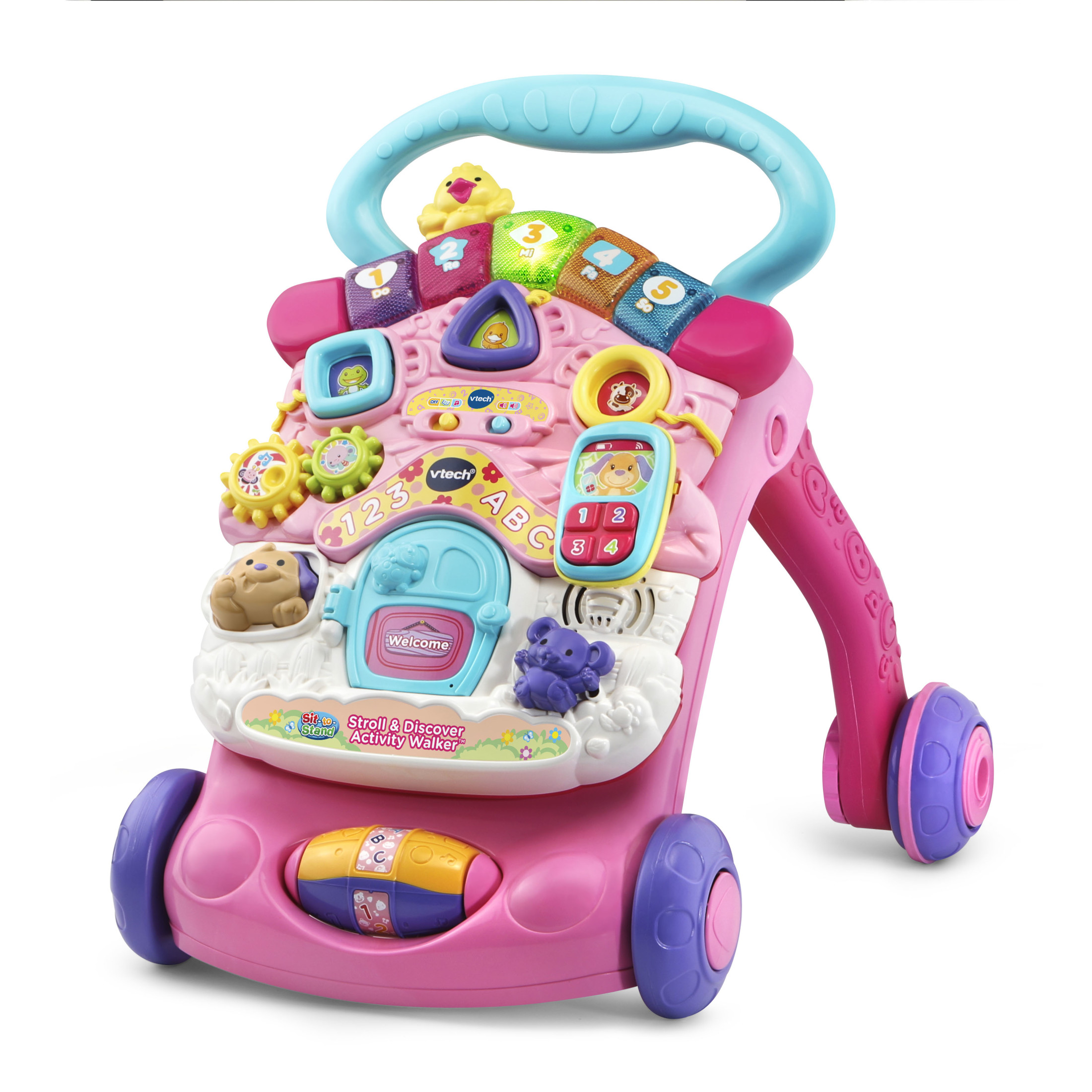 VTech Baby's First Steps Learning Walker Toy, Pink - Toddler Activity ...