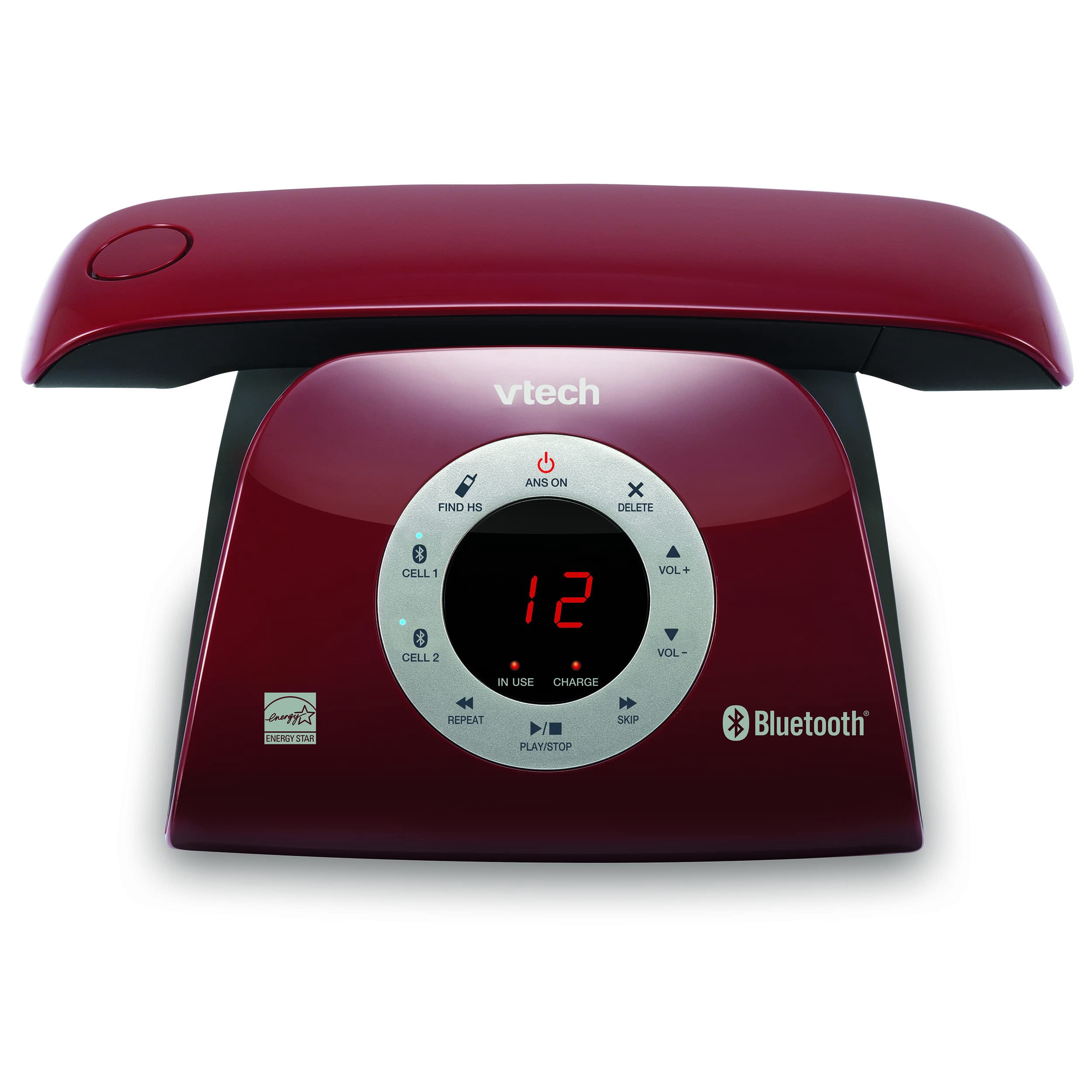 VTECH VS122-16 Retro-Design Cordless Phone: Bluetooth Connect to Cell ...