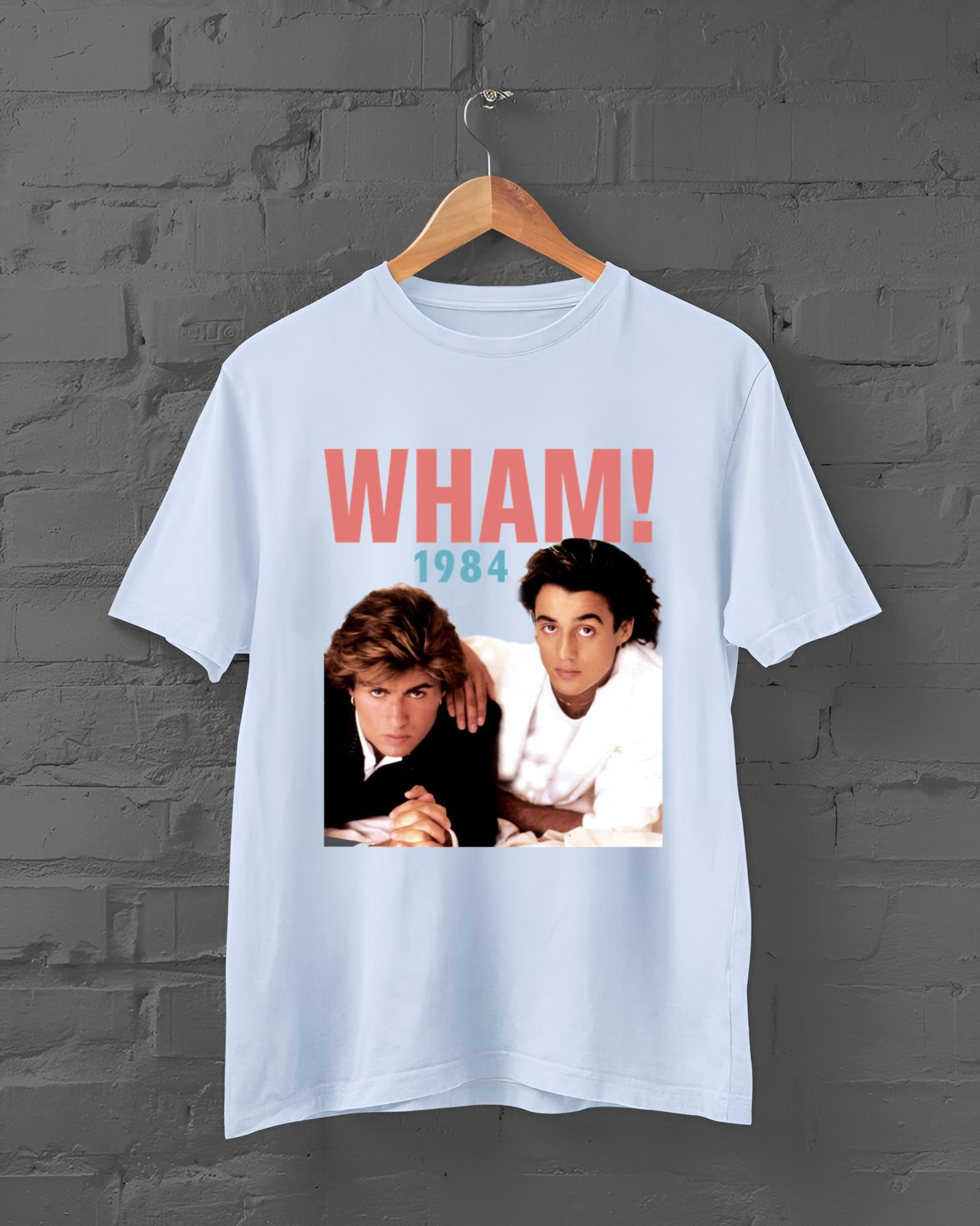 VTG 1984 WHAM George Michael Andrew Ridgeley Shirt Full Size White shirt NEW - INSTOCK ...
