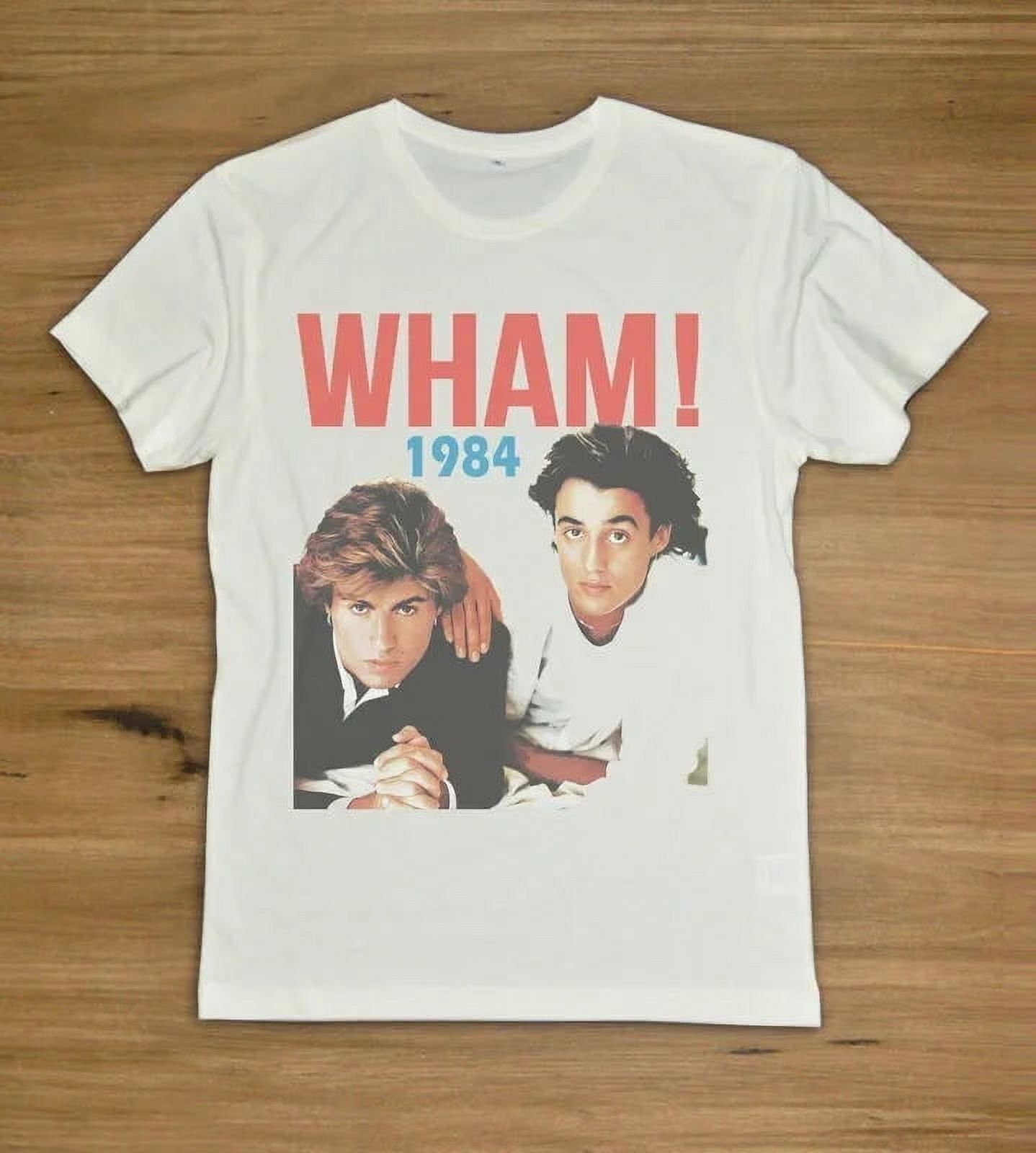 VTG 1984 WHAM George Michael Andrew Ridgeley Shirt Full Size White shirt NG2333 - Walmart.com