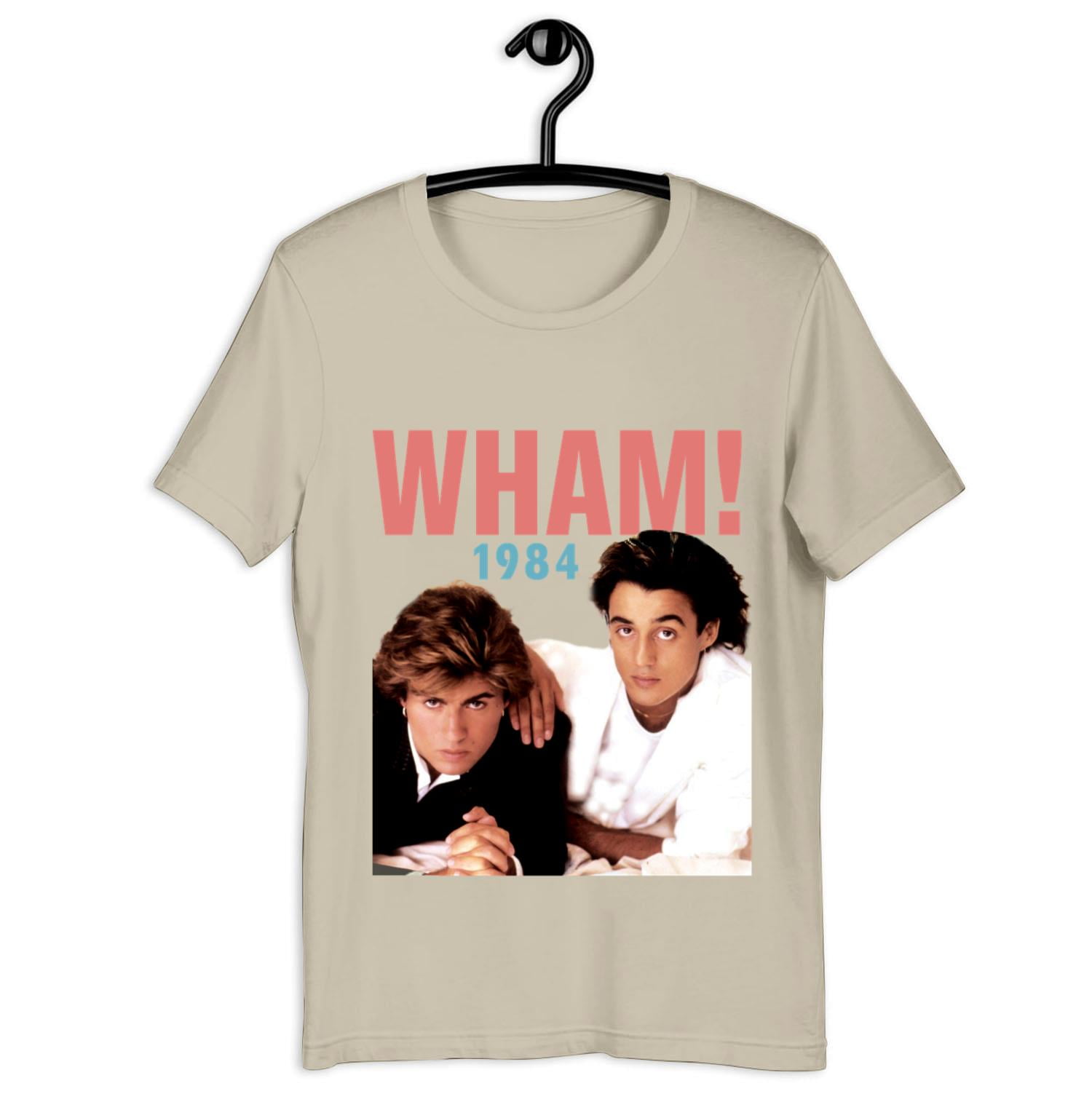 VTG 1984 WHAM George Michael Andrew Ridgeley Shirt Full Size White ...