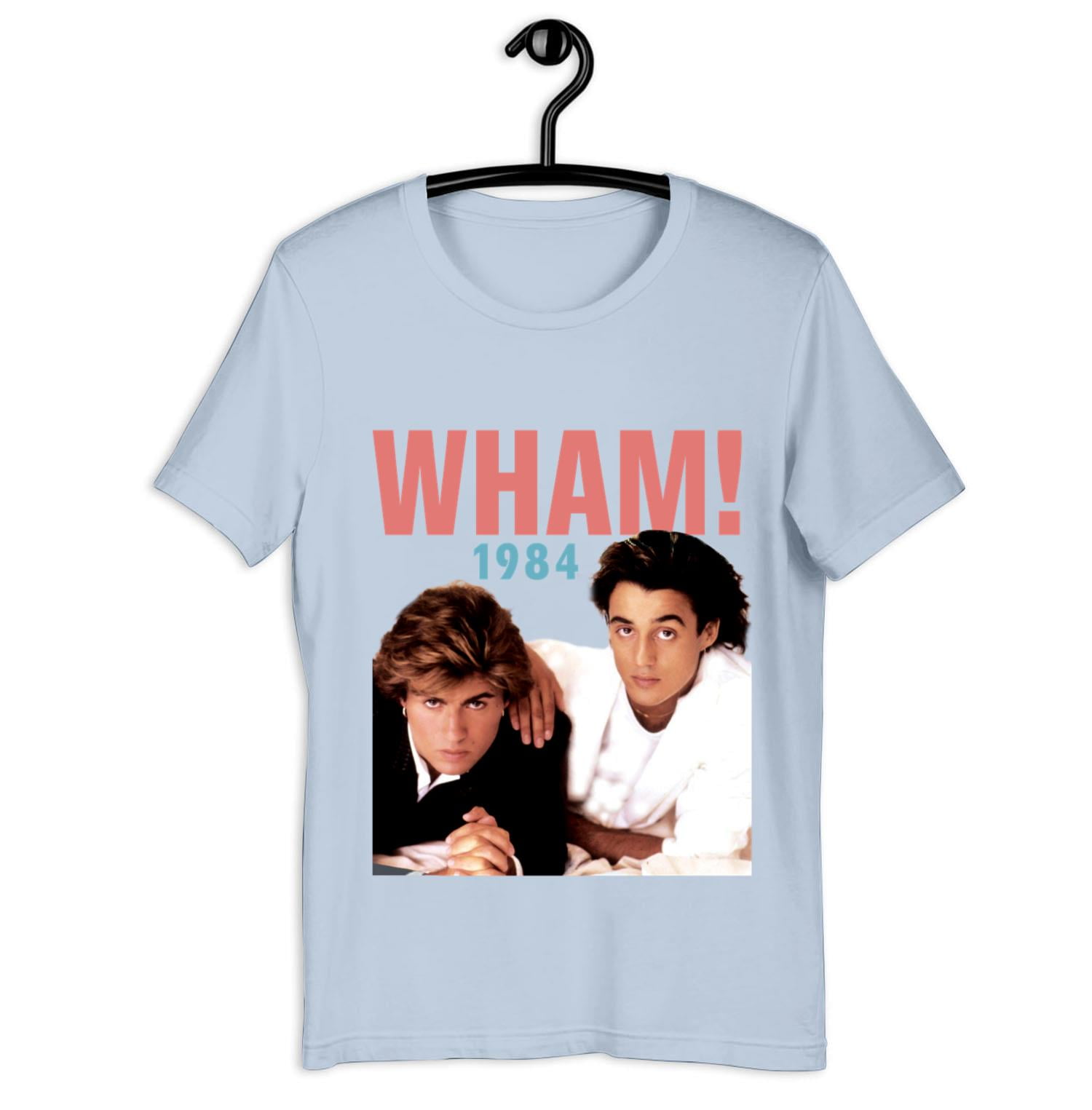 VTG 1984 WHAM George Michael Andrew Ridgeley Shirt Full Size White ...