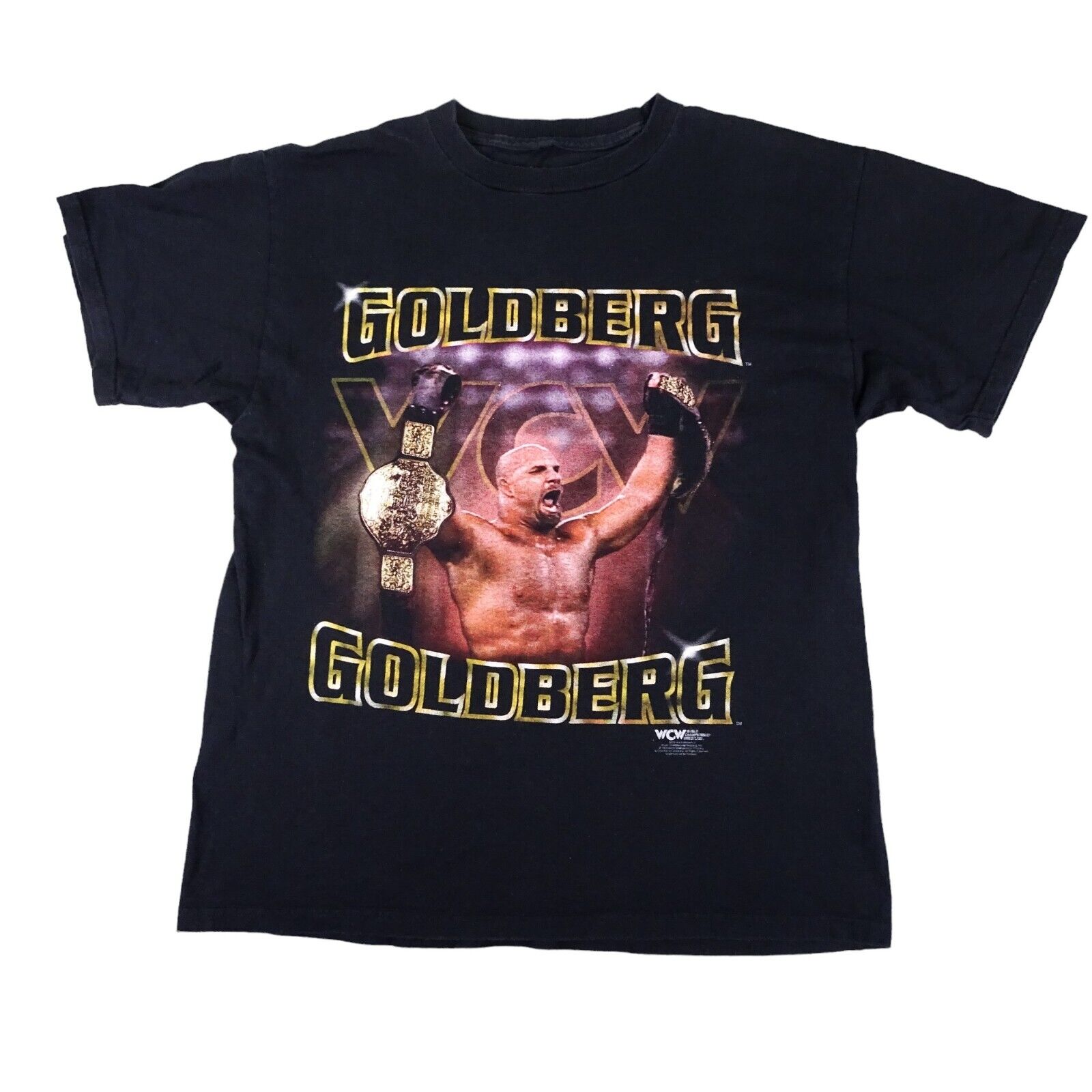 VTG 90s 1998 Goldberg World Title Belt WCW VTG Wrestling Mens Shirt ...