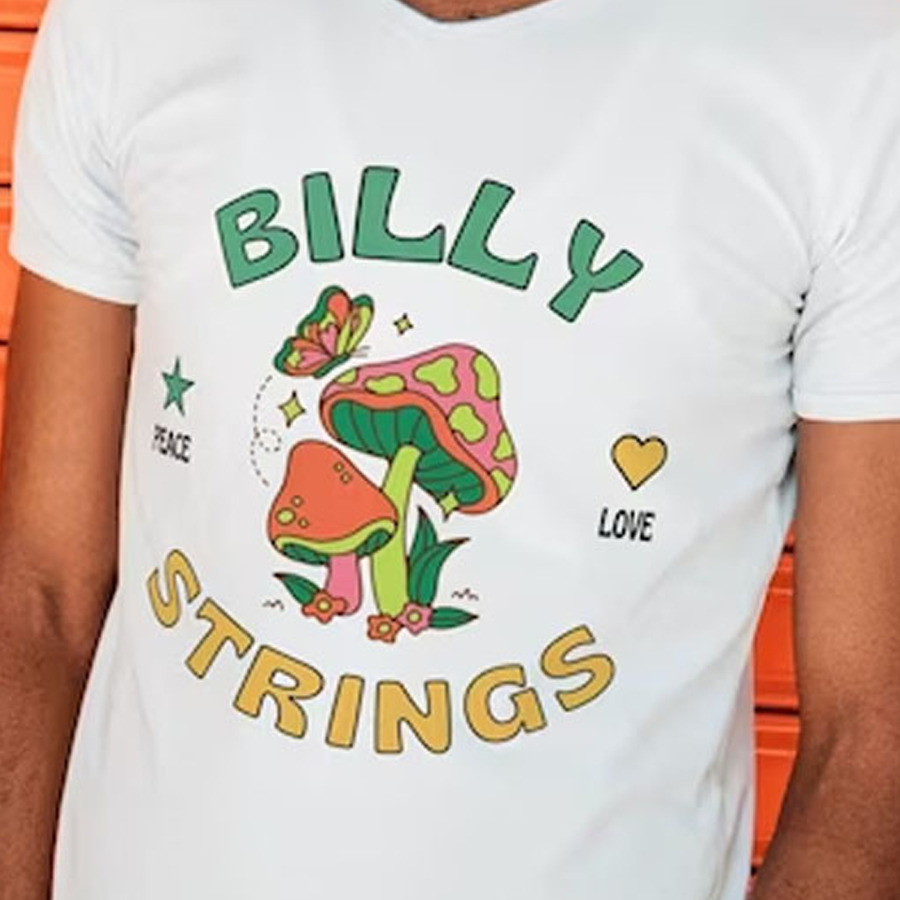 VTG Billy Strings artwork white T-shirt SHORT SLEEVE All sizes JA504 ...