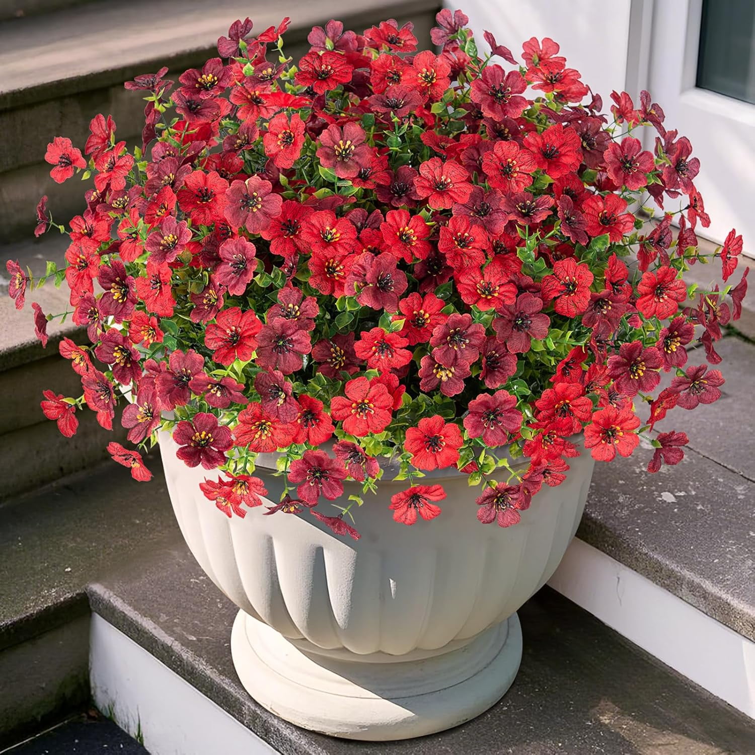 VTGIBI Artificial Fake Plants Flowers for Outdoor Spring Summer Decor ...