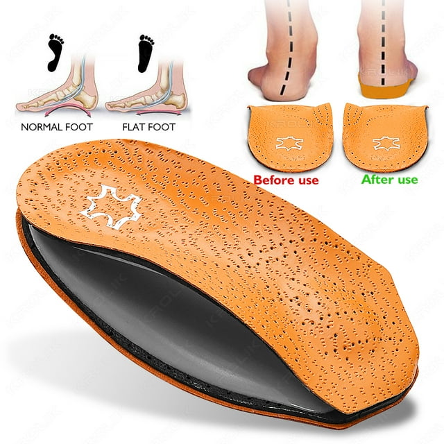 3/4 Length Half Arch Support Orthopedic Shoes Sole Insole FlatFoot ...