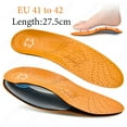VTHRA Leather Orthotic Flat Feet Arch Support Orthopedic Insole for ...