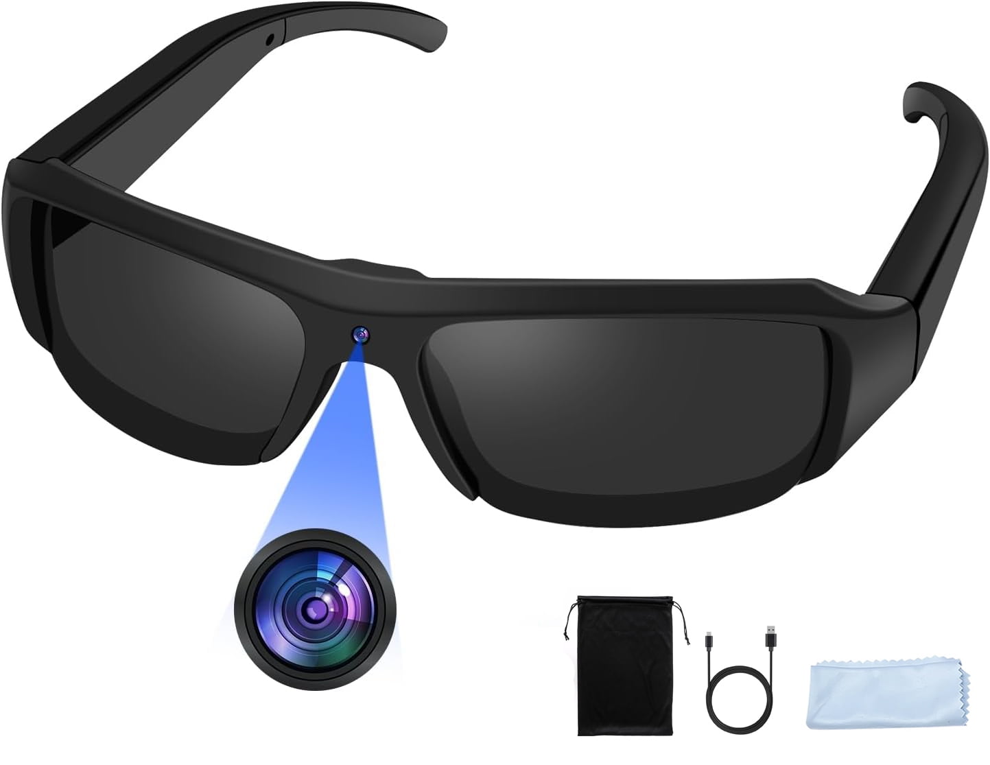 VTIN 1080P HD Camera Glasses DVR - Mini Video Recorder Sunglasses ...