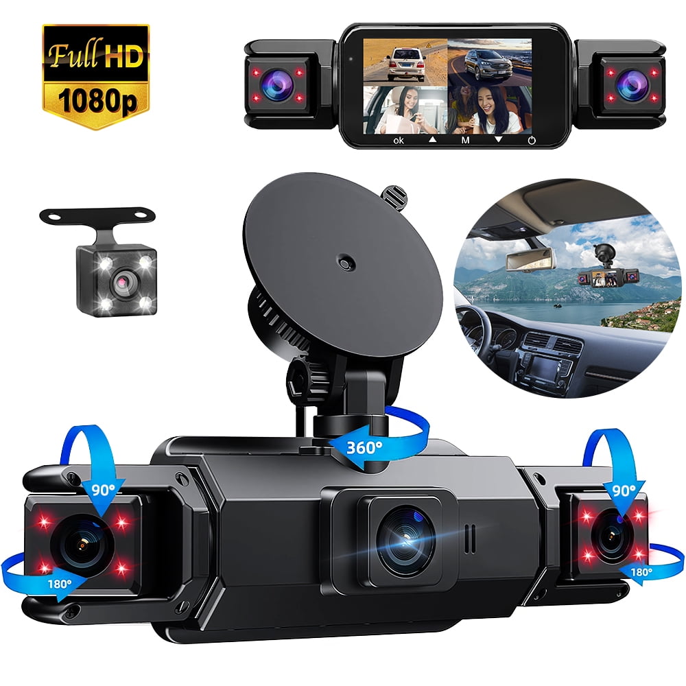 VTIN 360 Degree 4 Channel Dash Cam 1080P - Multi-Vehicle Compatible for ...