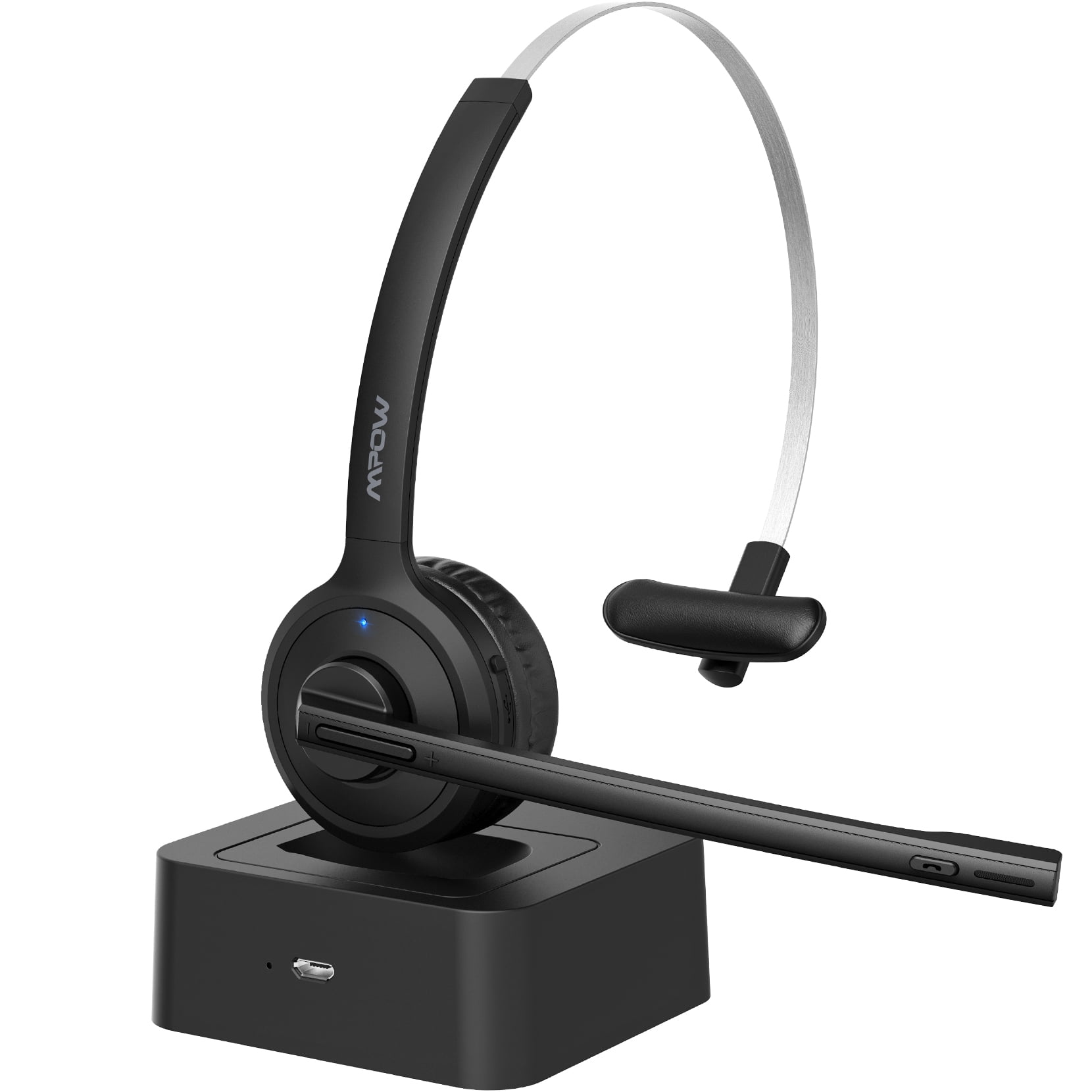 VTIN Trucker V5.0 Bluetooth Headset with 200H Charging Station, Over ...
