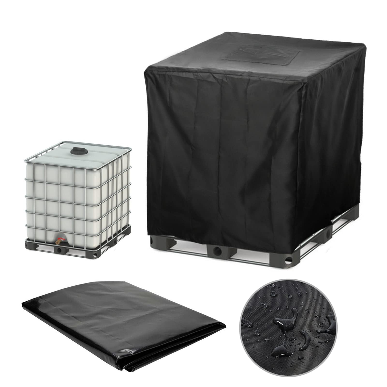 VTMGA IBC Tote Cover Huapate 275 Gallon Tote Sunshade Water Proof ...
