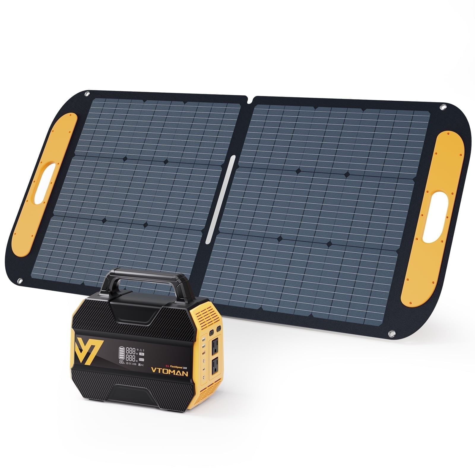 VTOMAN FlashSpeed 300 Solar Generator with Panels Included, 230Wh ...