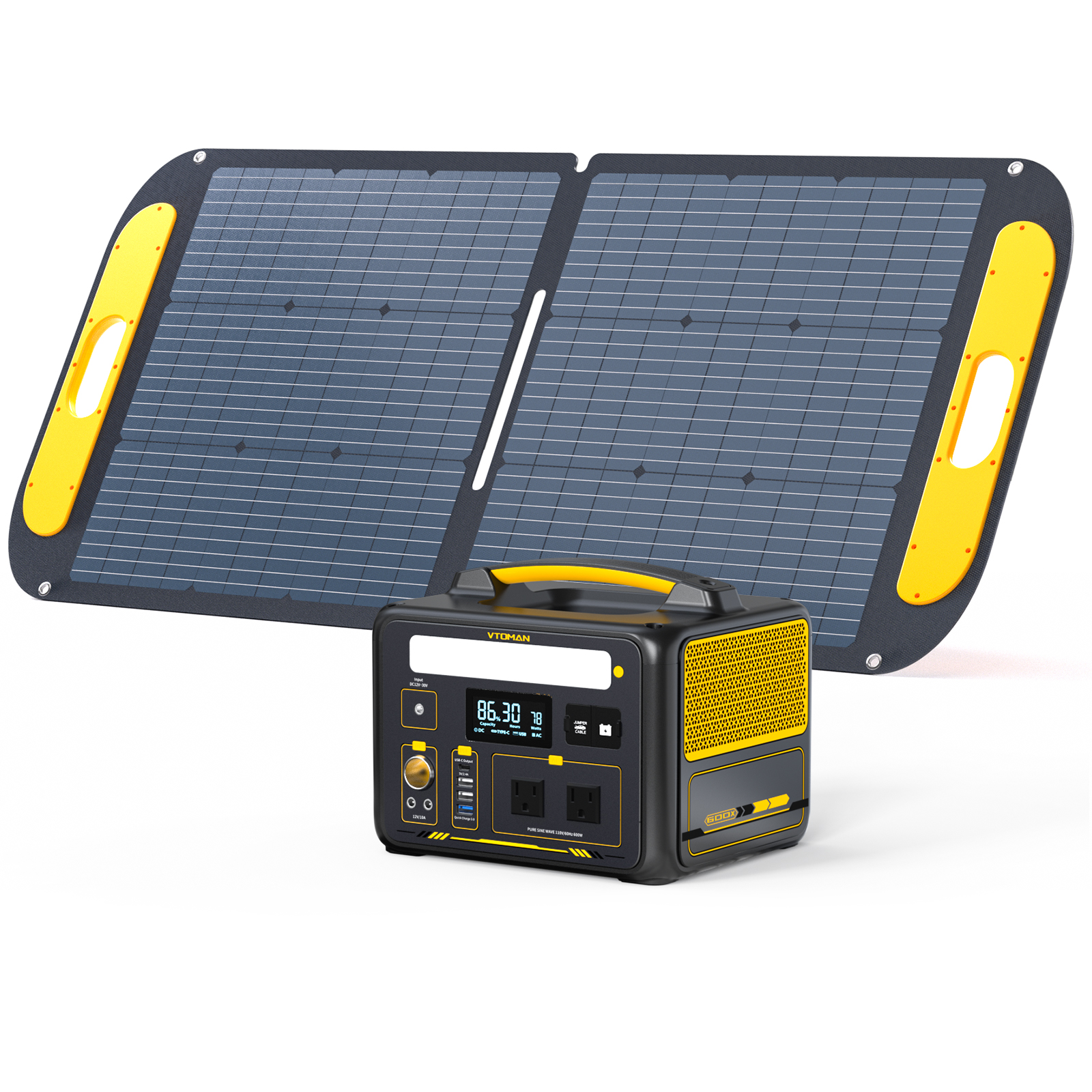 ALLPOWERS R600 Portable Power Station 600W, 299Wh LiFePO4 Battery, Wireless Charging, Solar ...