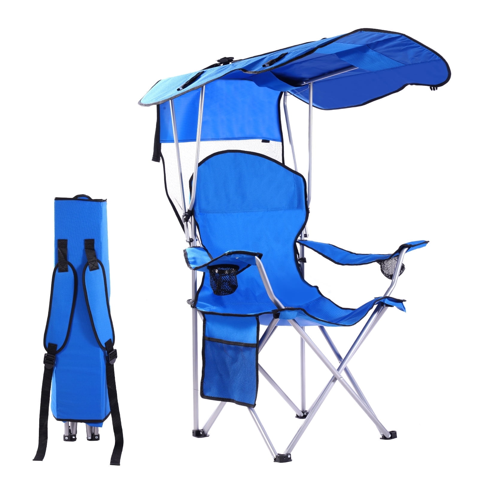 VTOY Folding Chair with Canopy Portable Chair with Shade for Outside ...