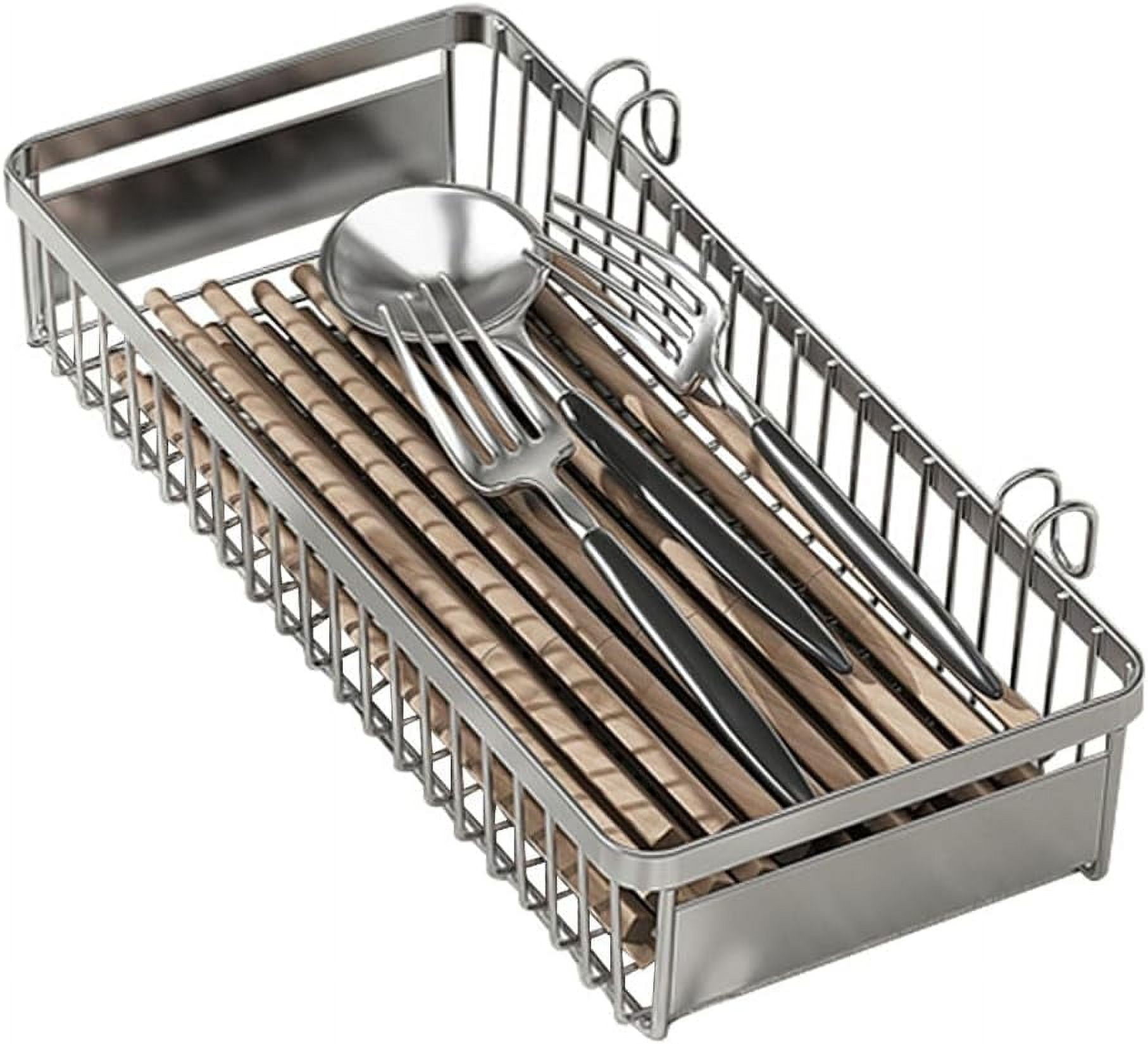 VTUBUON 304 Stainless Steel Utensil Drying Rack/Chopsticks/Spoon/Fork ...