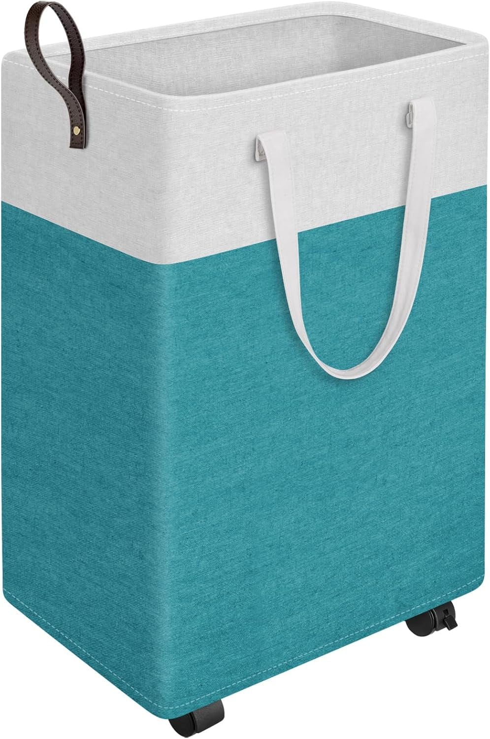 VTUBUON 75L Rolling Laundry Basket with Wheels Collapsible & Waterproof ...