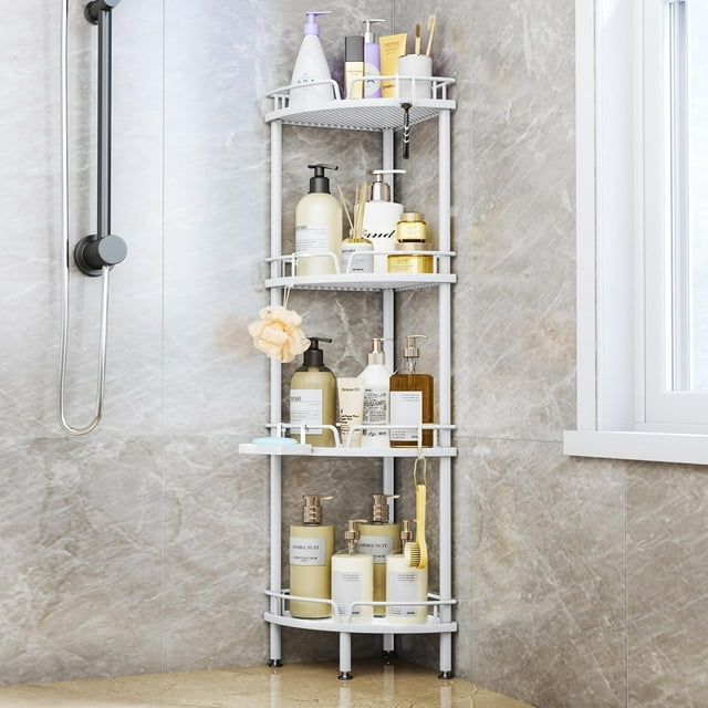 VTUBUON Corner Shower Caddy Stand - 2 Tier Shower Organizer with Soap ...