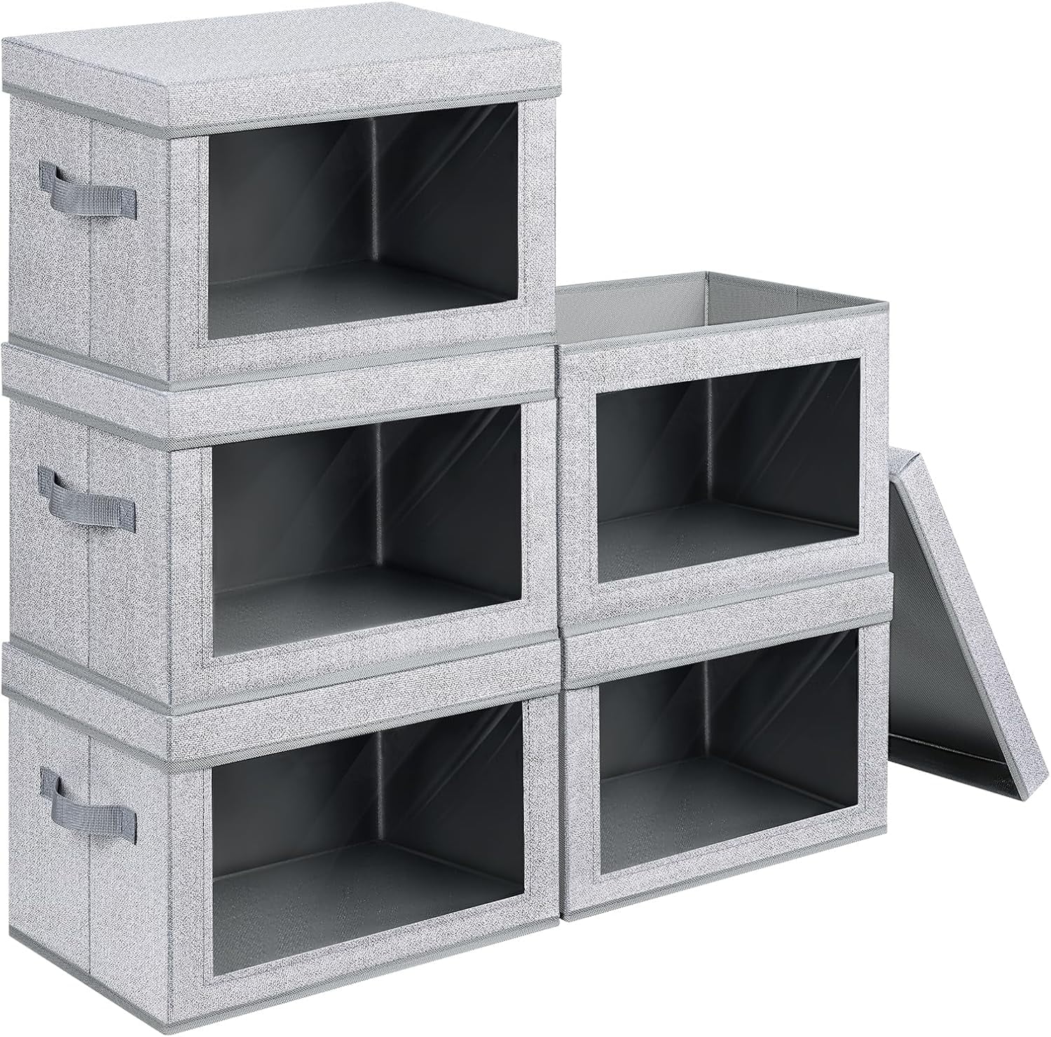 VTUBUON Storage Bins with Lids - Fabric Storage Bins with Handles ...