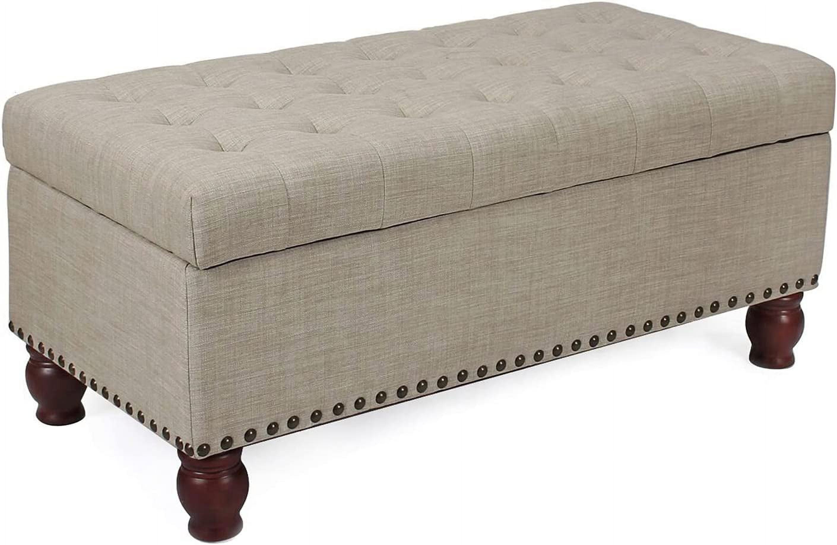 VTUIVBH 40 Inches Fabric Ottoman Bench with Storage for Living Bed Room ...