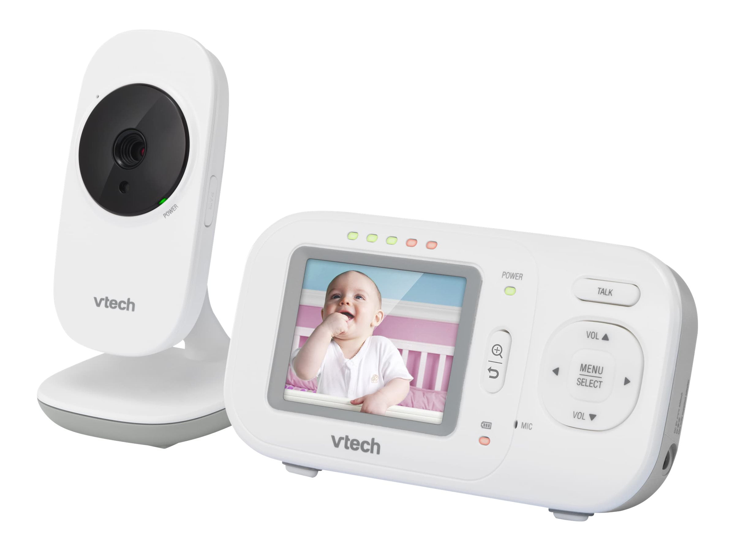 VTech 2-Piece Video Baby Monitor System with 2.4" Color LCD Screen ...
