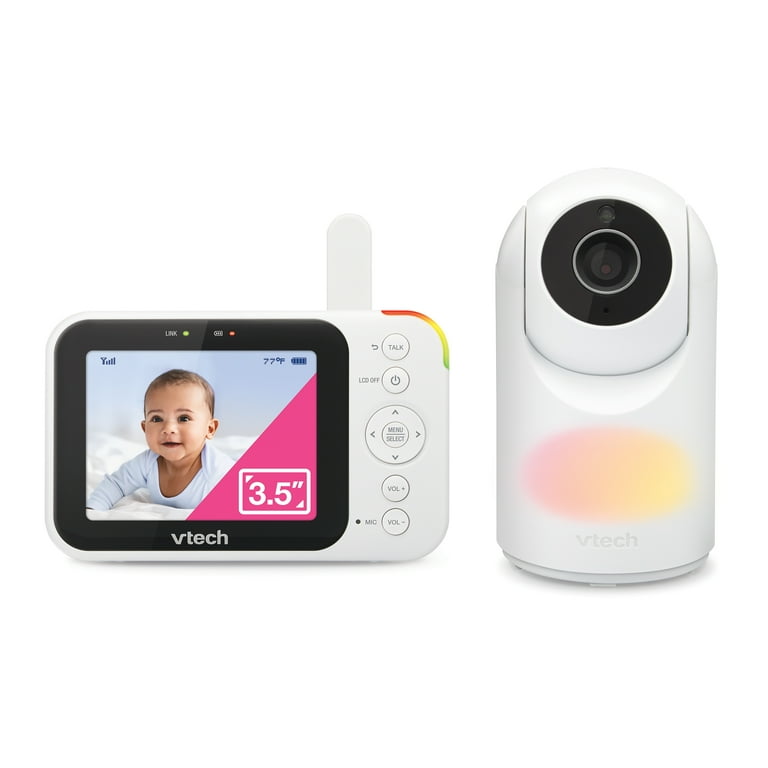 VTech 3.5 Digital Video Baby Monitor with Pan and Tilt and Night Light VM4263 White Walmart
