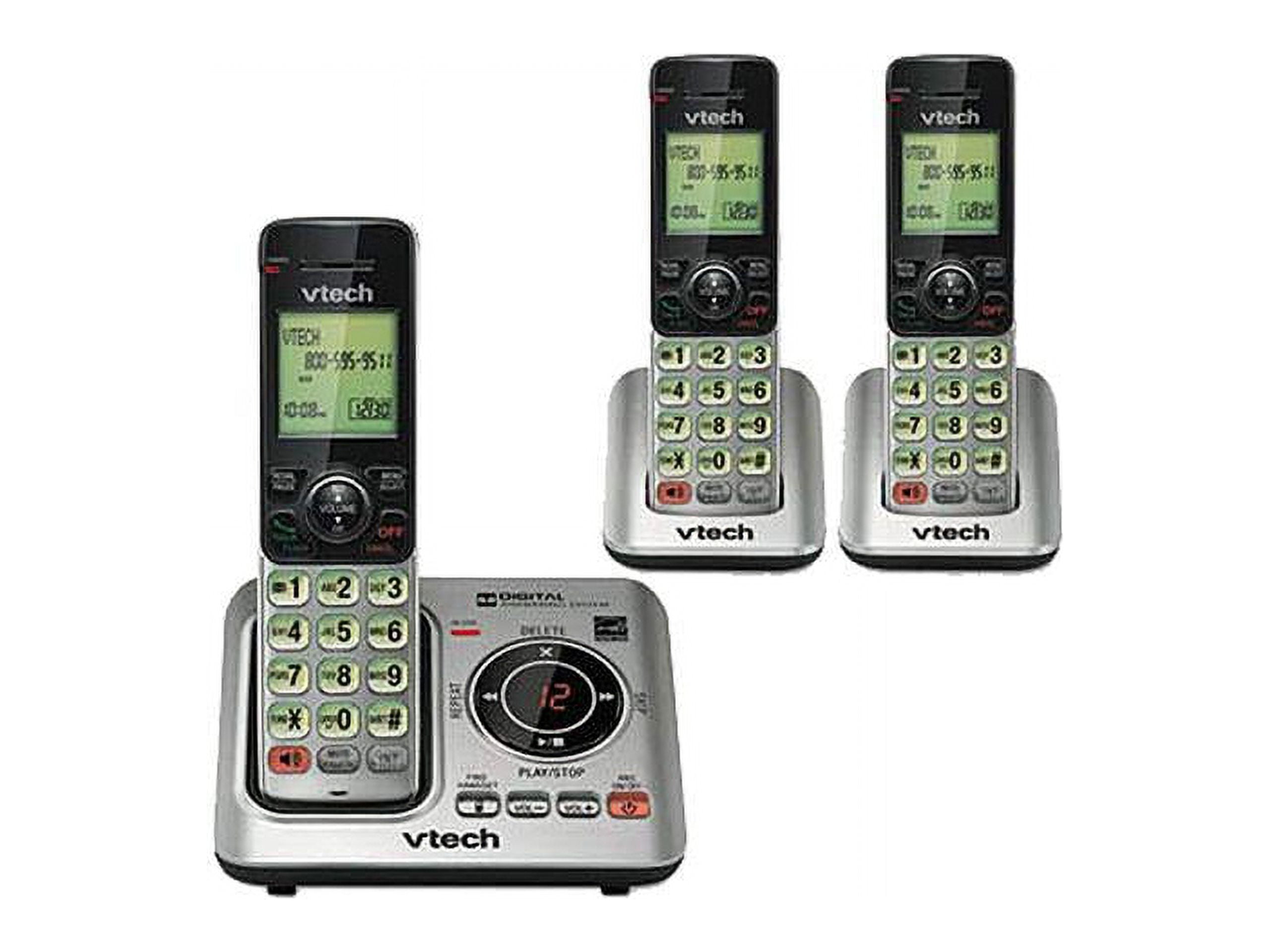 VTech 3 Handset Cordless Phone with Digital Answering System, Caller ID ...