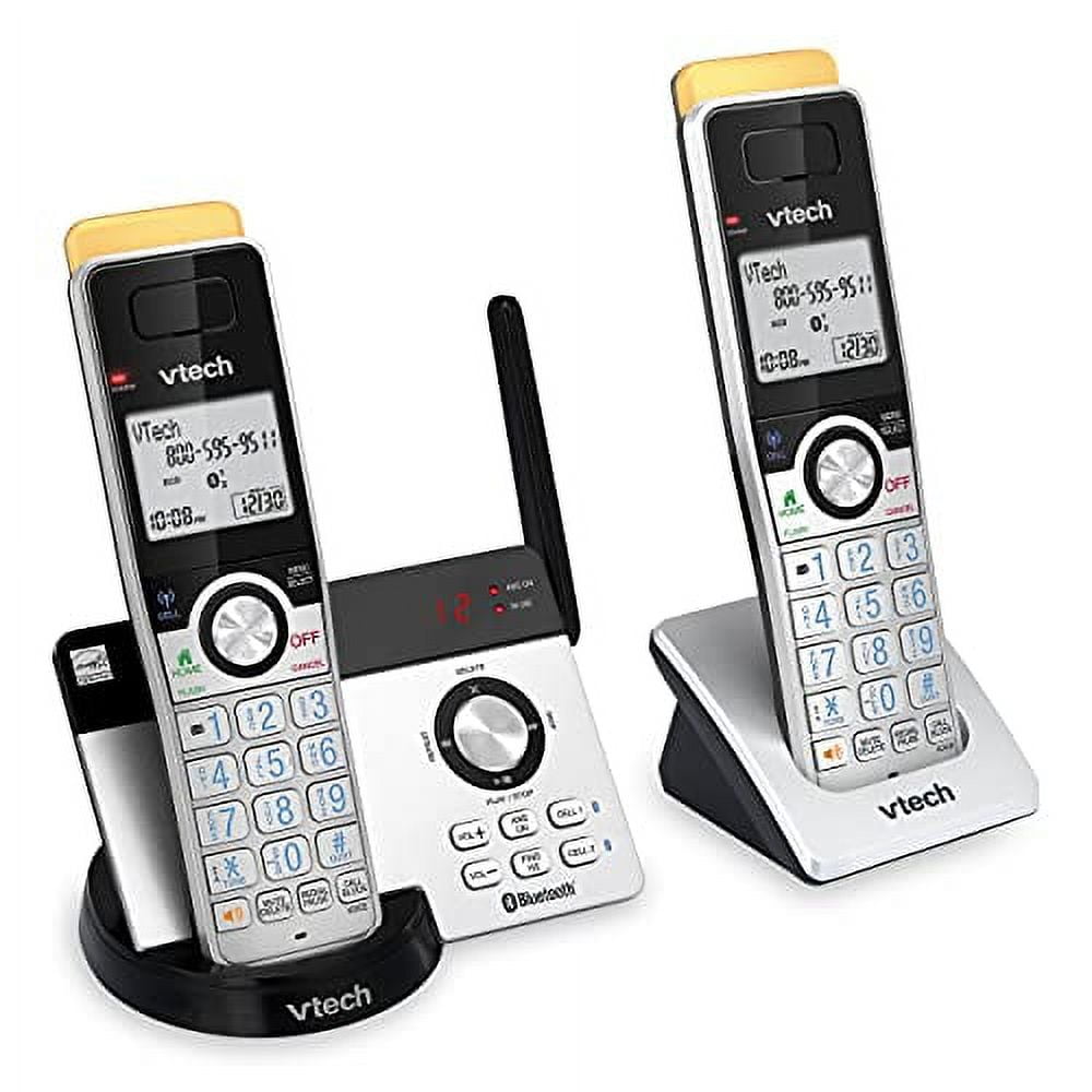 VTech IS8121-2 Bluetooth Cordless Phone, Long Range, 2 Handsets, Call ...