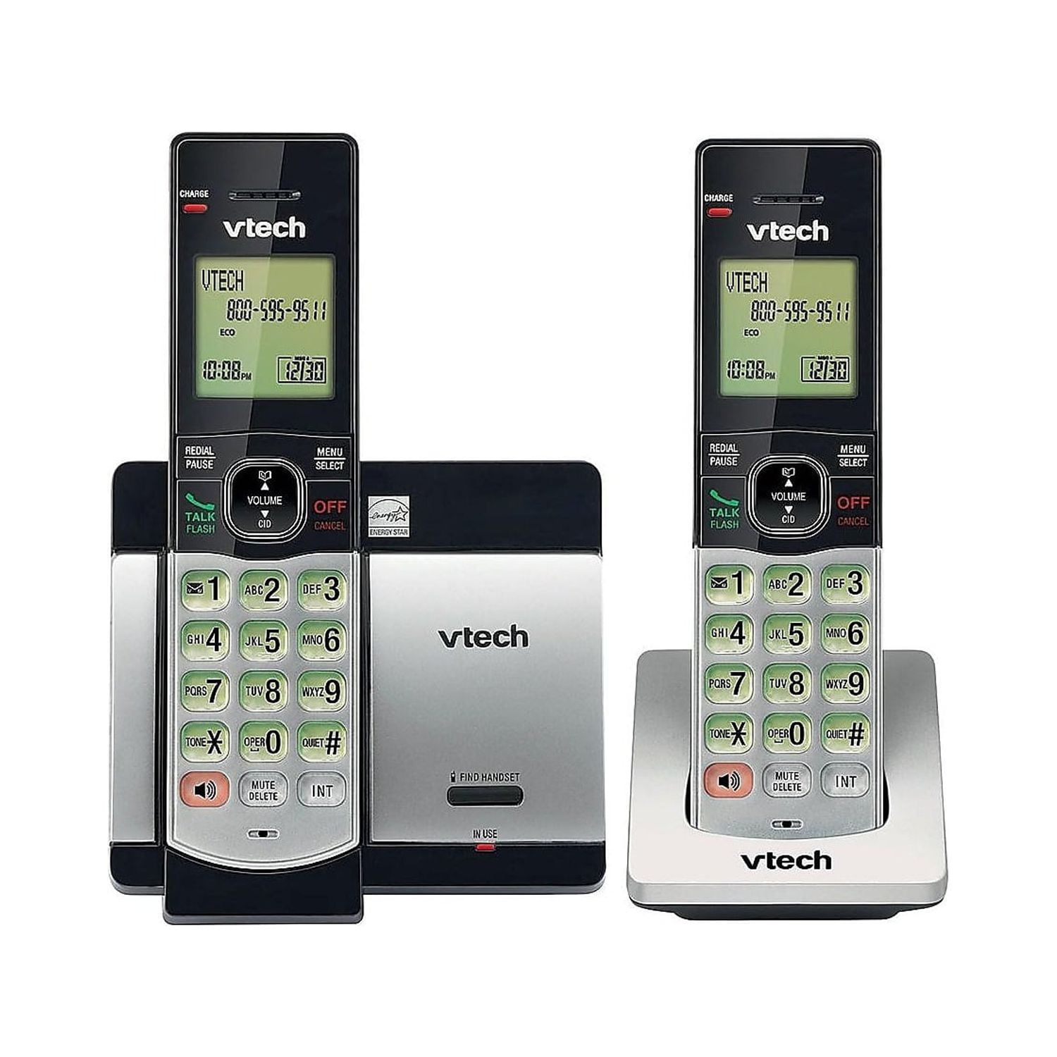 VTech CS5119-2 DECT 6.0 Cordless Phone with Caller ID, Speakerphone ...