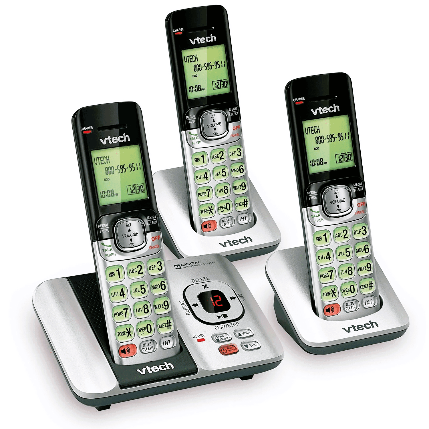 Pre-Owned VTech CS6529-3 3-Handset Expandable Cordless Phone with ...