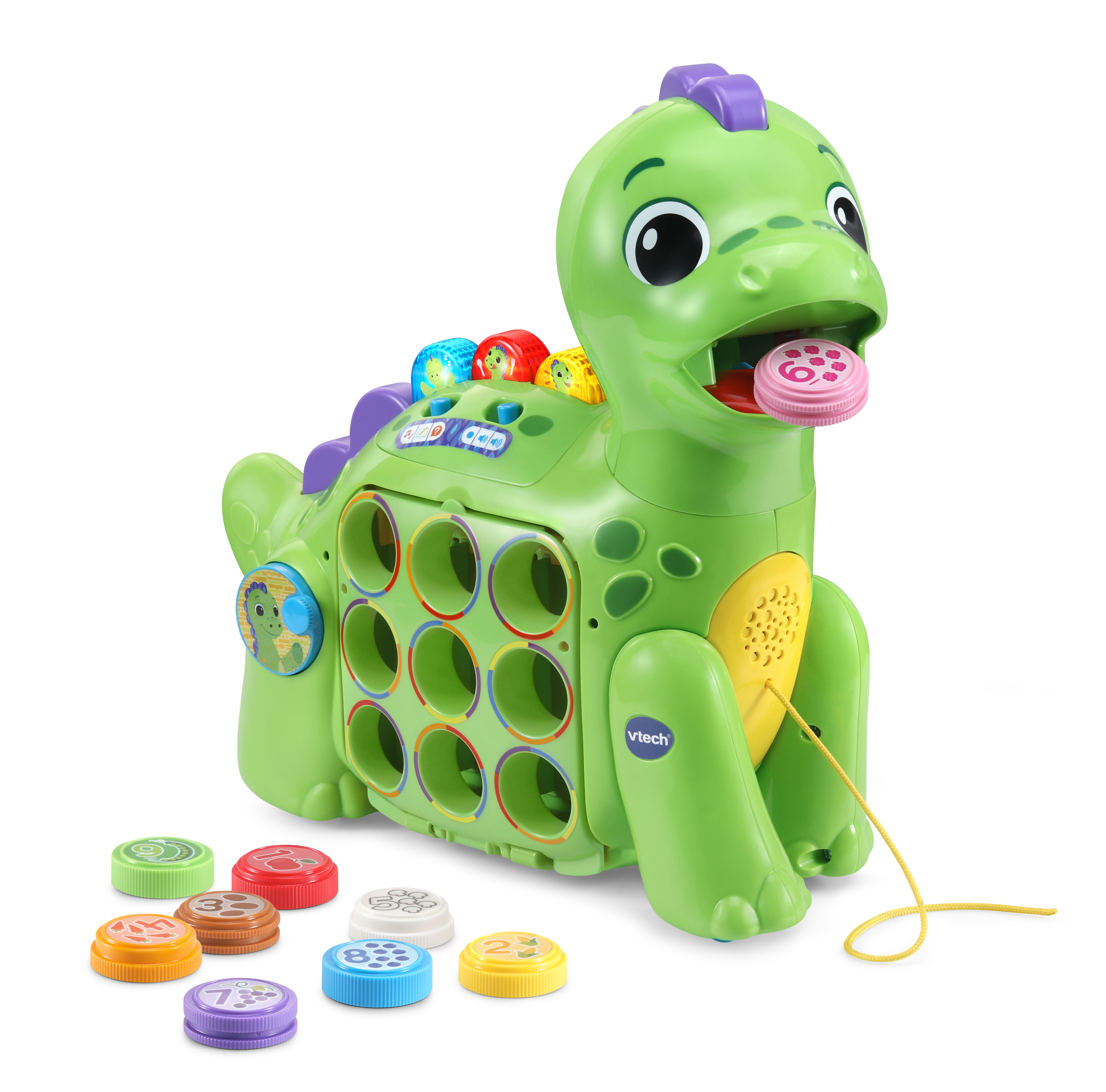 VTech Chompers the Number Dino With Nine Colorful Food Pieces - Walmart.com
