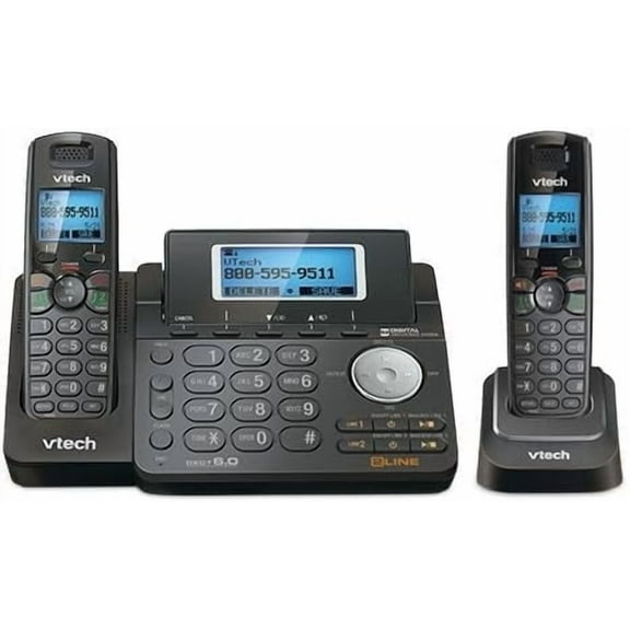 VTech DECT 6.0 3-Handset Expandable Cordless Phone System with Caller ...